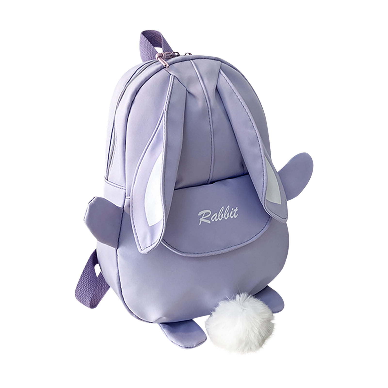 SDJMa Kawaii Bunny Ear Backpack with Cute Bear Pendant for School Bag ...
