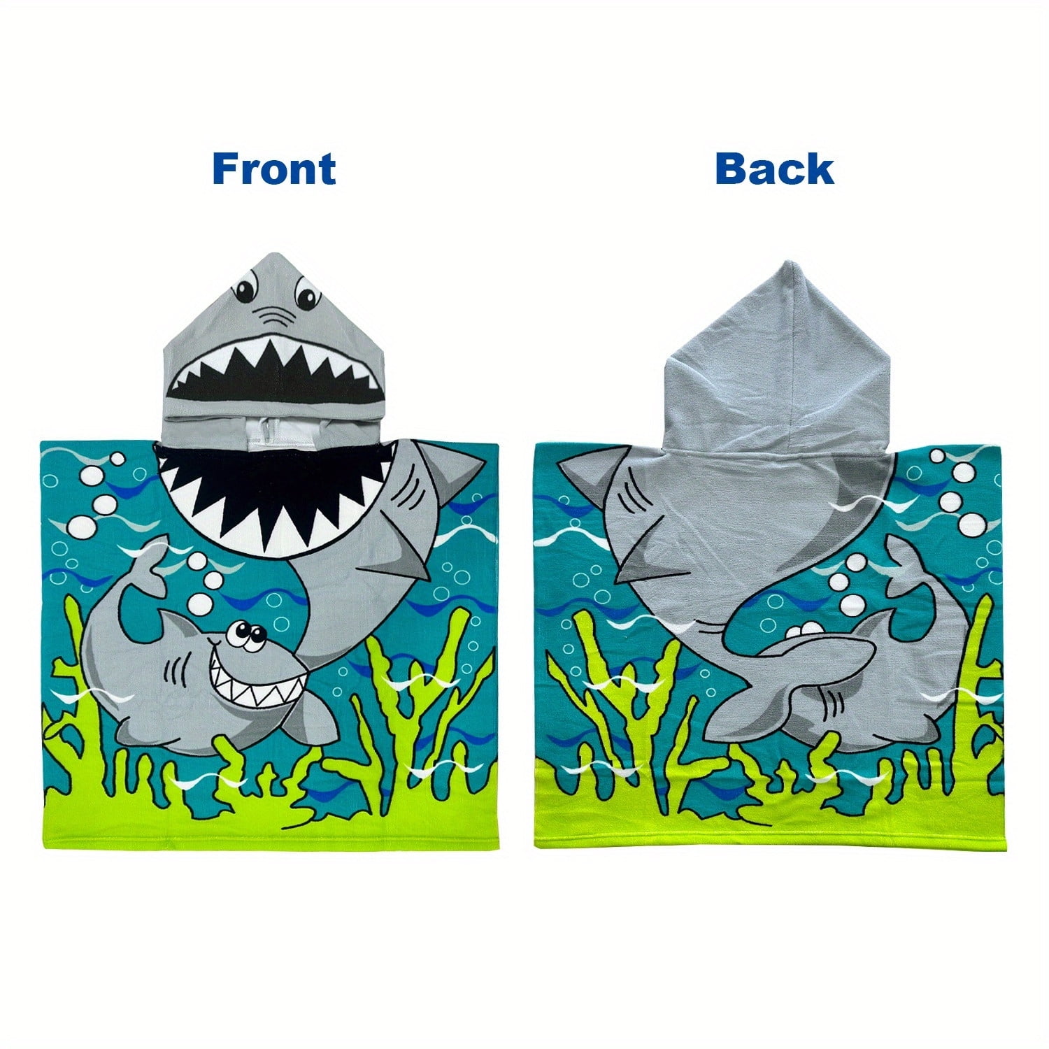 SDJMa Kids Hooded Towel with Mermaid, Dinosaur, Shark Design for Beach ...