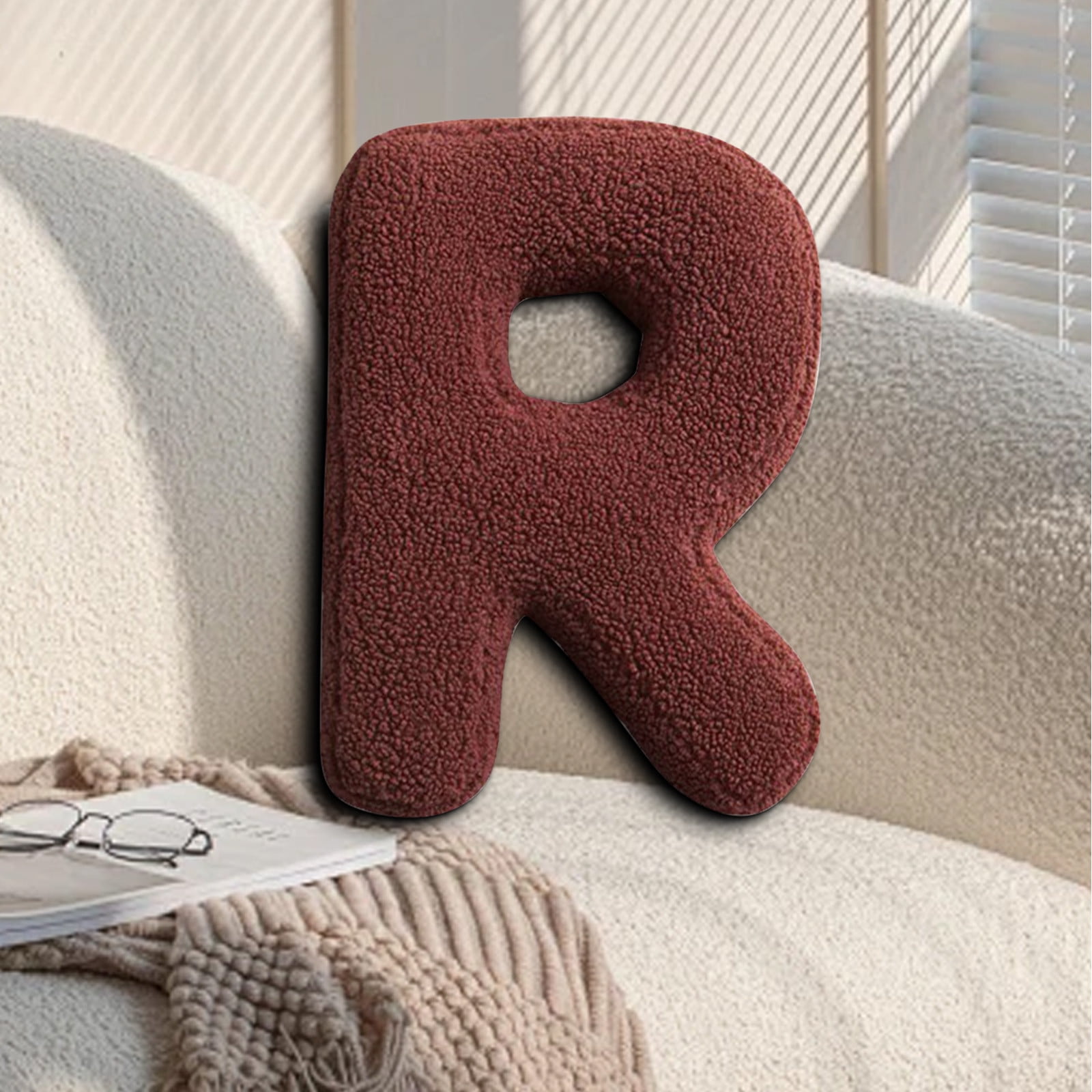 SDJMa Letter Pillow English Soft Initial Throw Cushion Decorative ...