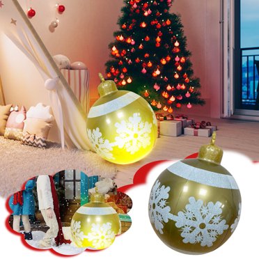 Gymax 4FT Outdoor Christmas Inflatable Snow Globe Xmas Ball Yard ...