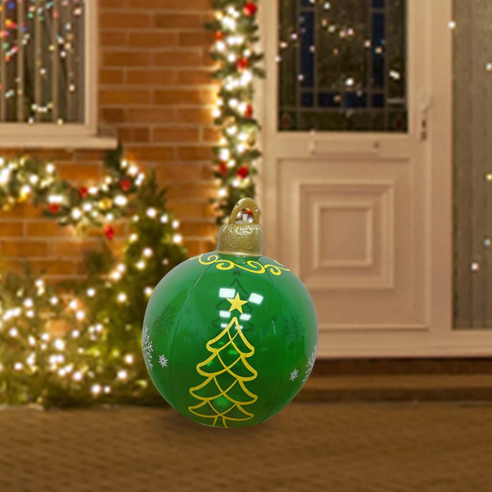 SDJMa Light Up PVC Inflatable Christmas Ball 23.6" Remote Inflatable ...