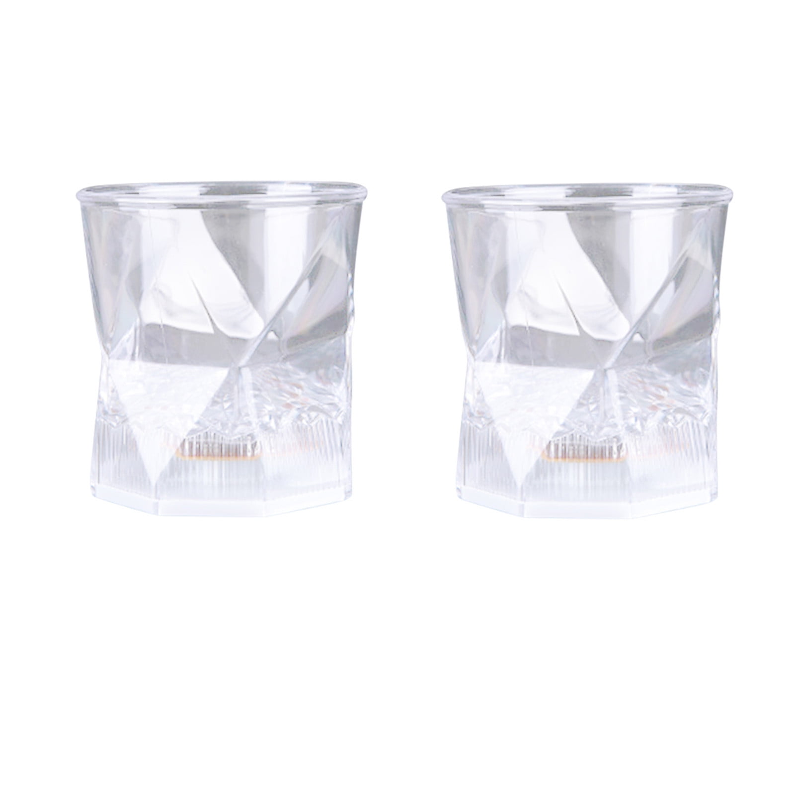 SDJMa Liquid Activated Multicolor LED Cups Old Fashioned Glasses Cups ...