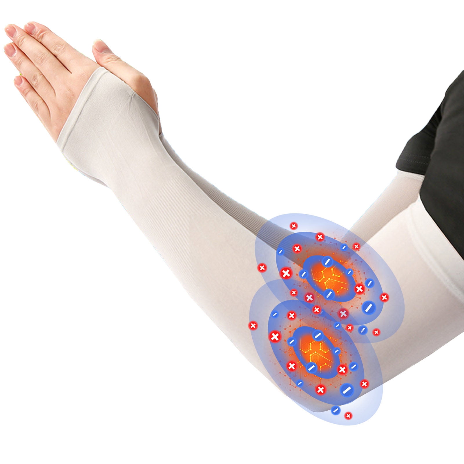 Sdjma Lymphedema Medical Compression Arm Sleeve With Gauntlet For Men And Women Single 20 30