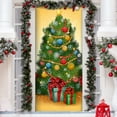 SDJMa Merry Christmas Door Cover, Snowman Christmas Tree Door Cover ...