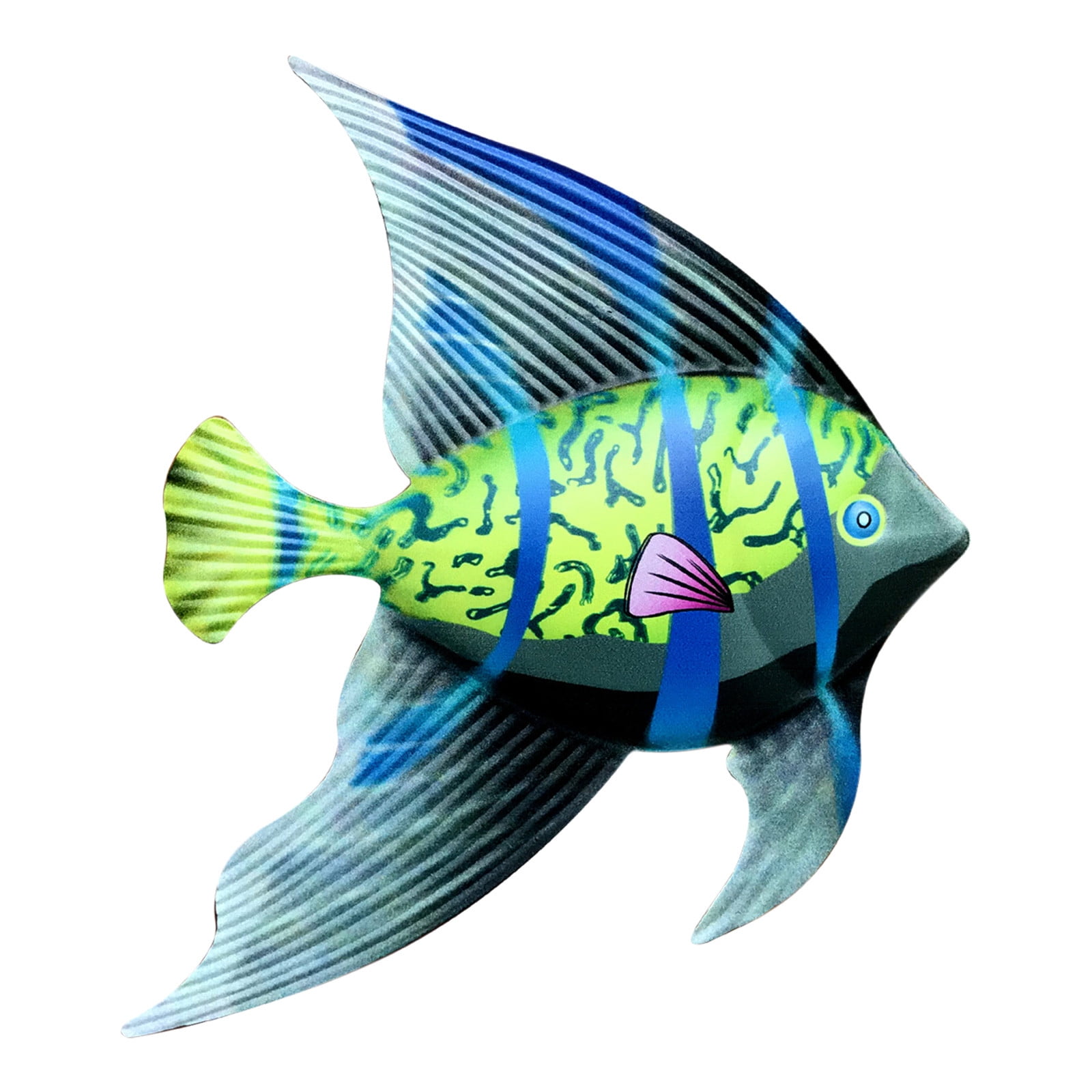 SDJMa Metal Fish Wall Art Outdoor Decor Hanging Wall Art Decor Fish ...