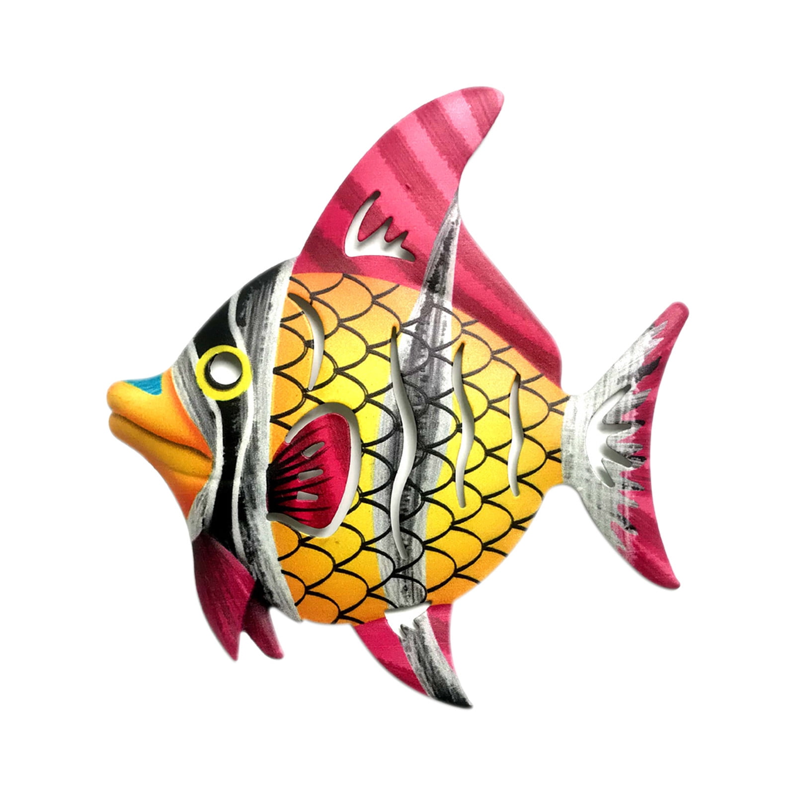 SDJMa Metal Fish Wall Decor, Vivid Colorful Fish Wall Art Decor ...