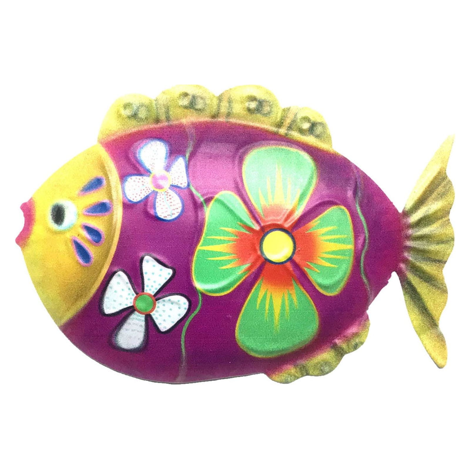 SDJMa Metal Fish Wall Decorations Tropical Fish Wall Art 3D Sculpture ...
