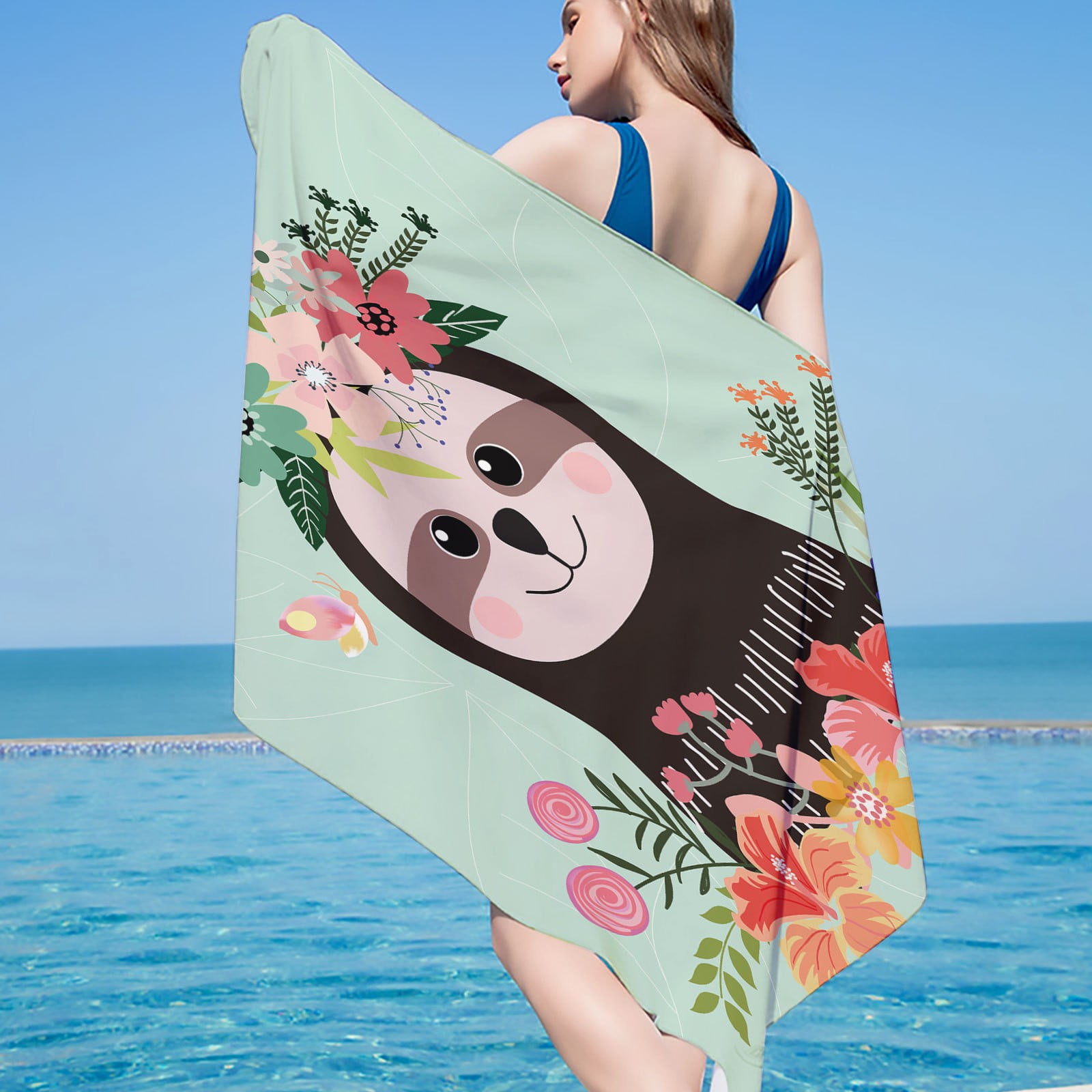 SDJMa Microfiber Beach Towels, Oversized, Quick Dry (30" x 60") Sand ...