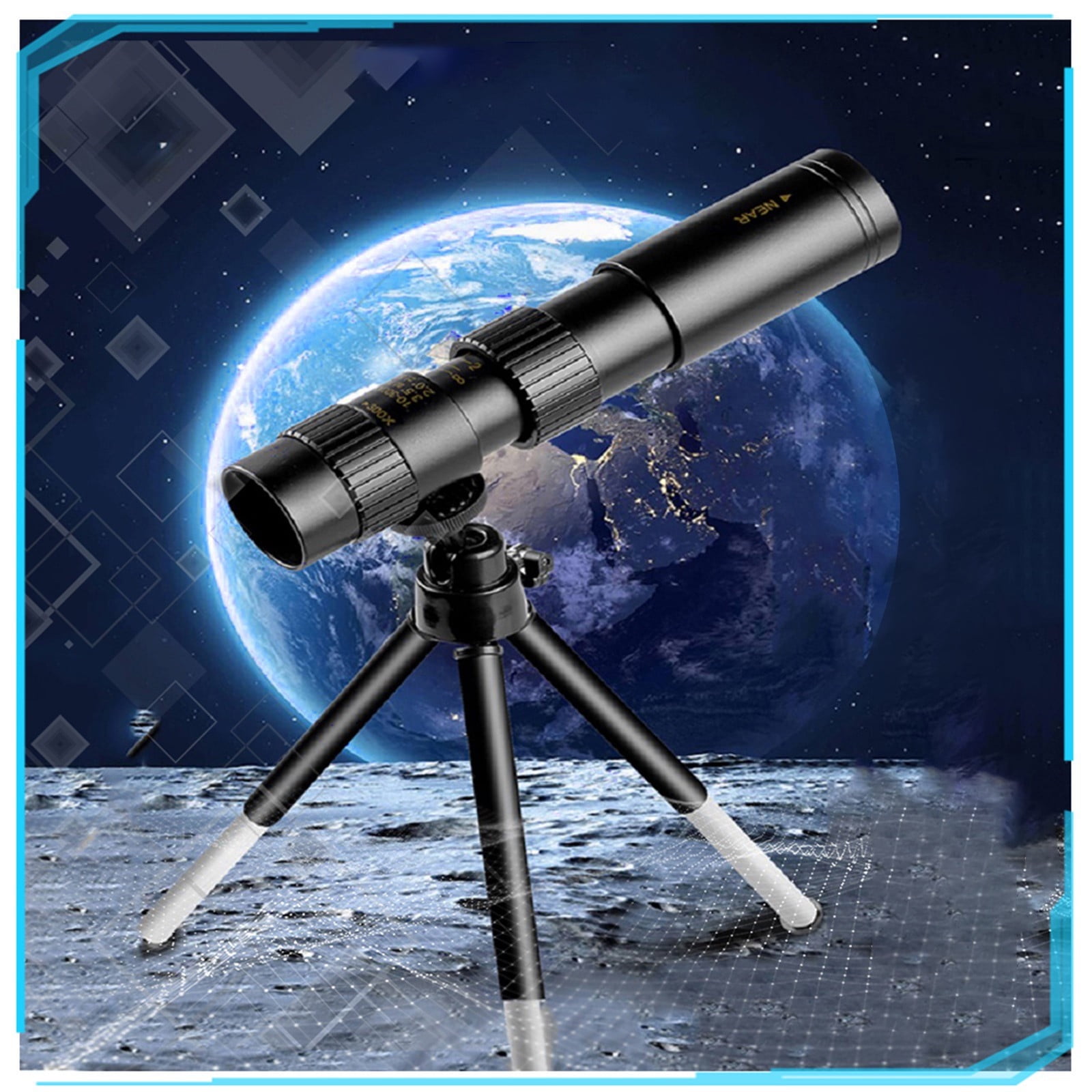 SDJMa Monocular Telescope 4k 10-300x40mm, Adult High-Power HD, with ...