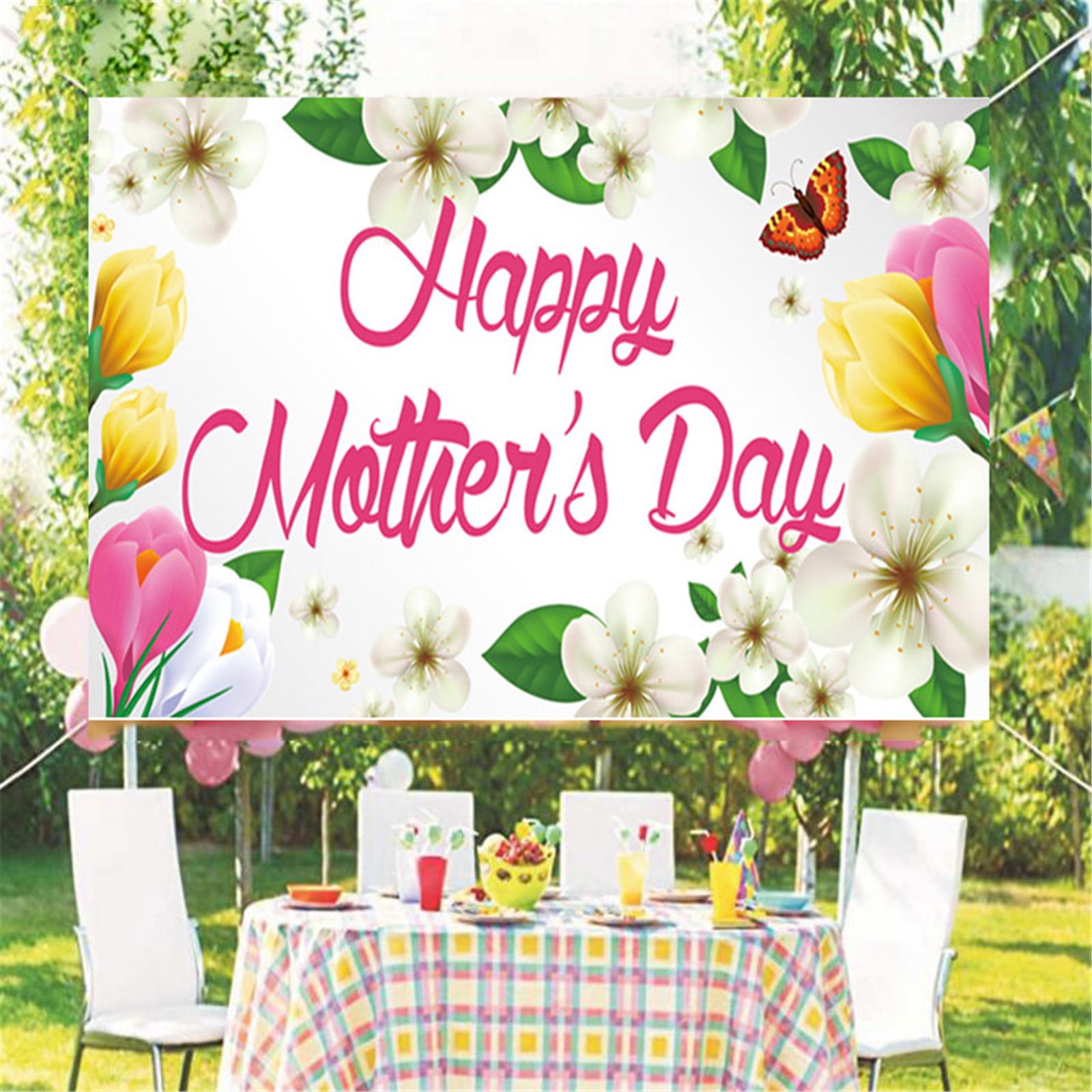 Realhomelove Mothers Day Party Backdrops 70"*35" Banner Decorations ...