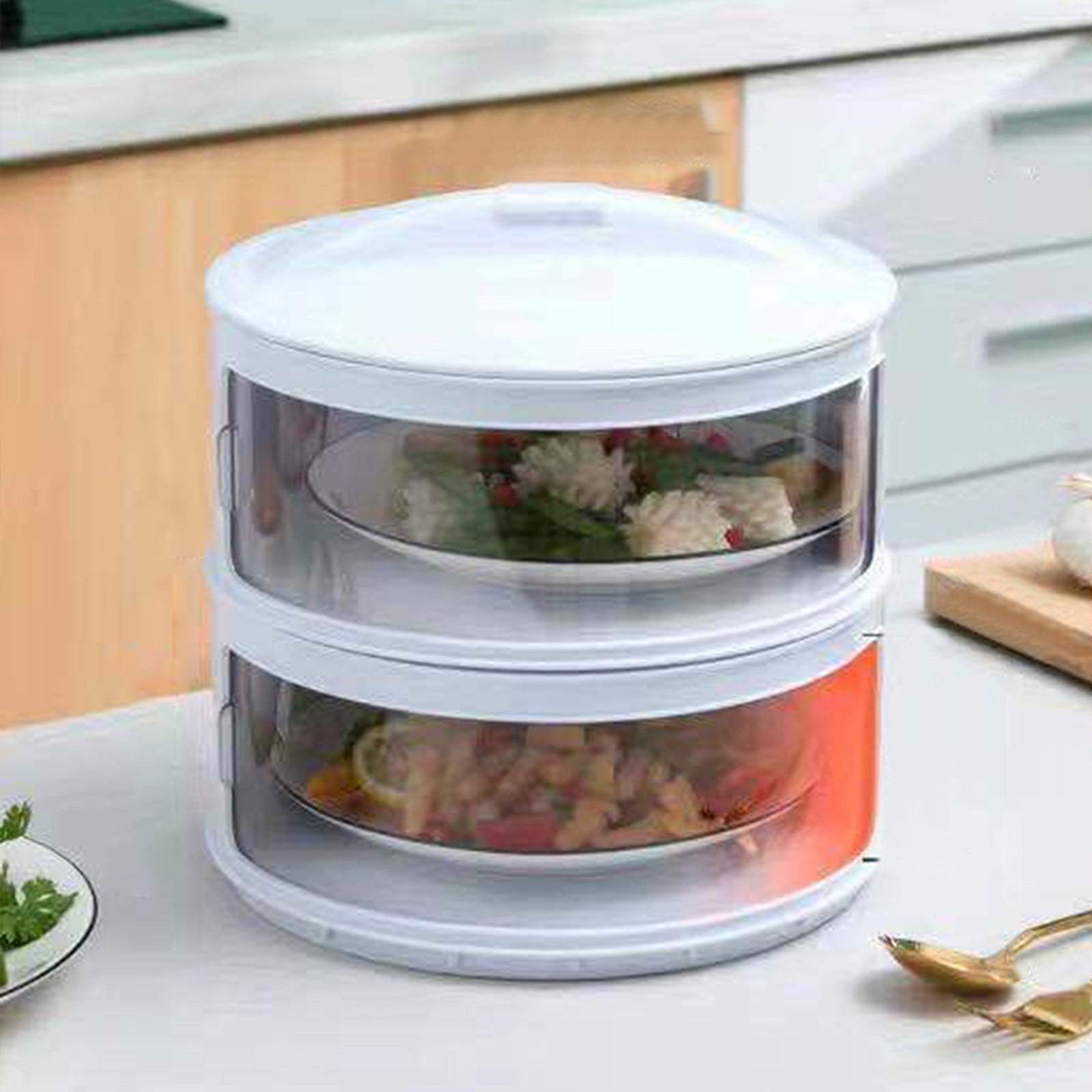 SDJMa Multilayer Transparent Stable Dustproof Stackable Food Insulation ...