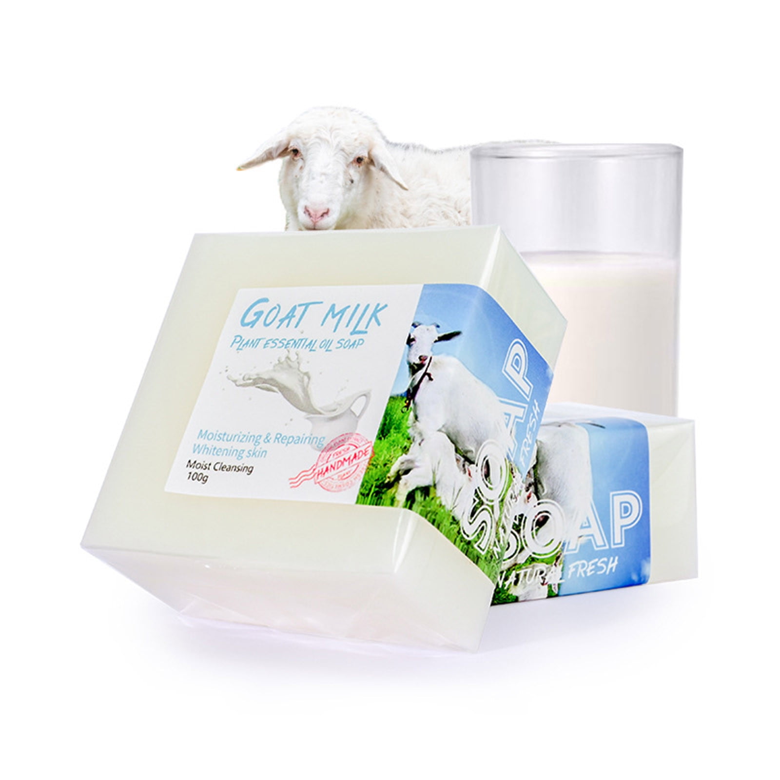 SDJMa Natural Goat's Milk Essential Oil Soap Bars, Hypoallergenic ...