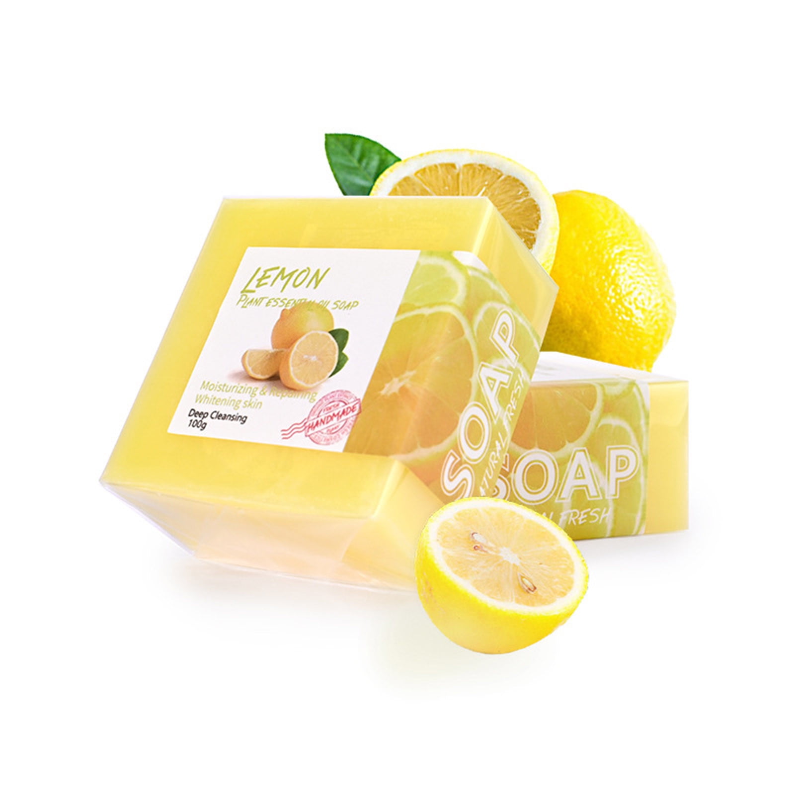 SDJMa Natural Lemon Essential Oil Soap Bars, Hypoallergenic ...