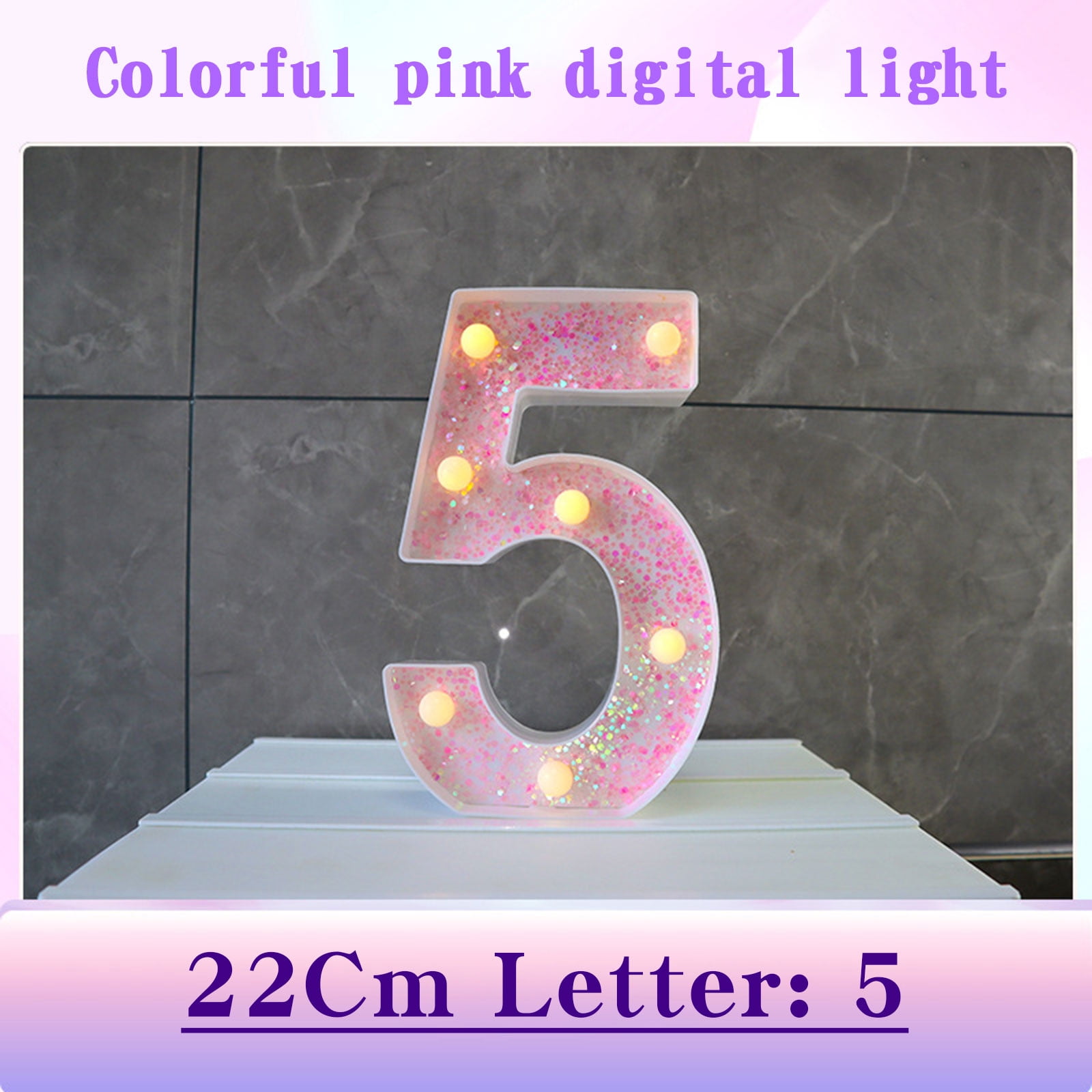 SDJMa Numbers, LED Light Up Numbers, Pink Lighted Numbers for Party ...