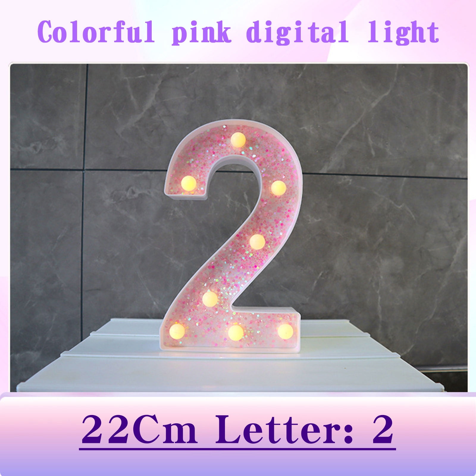 SDJMa Numbers, LED Light Up Numbers, Pink Lighted Numbers for Party ...