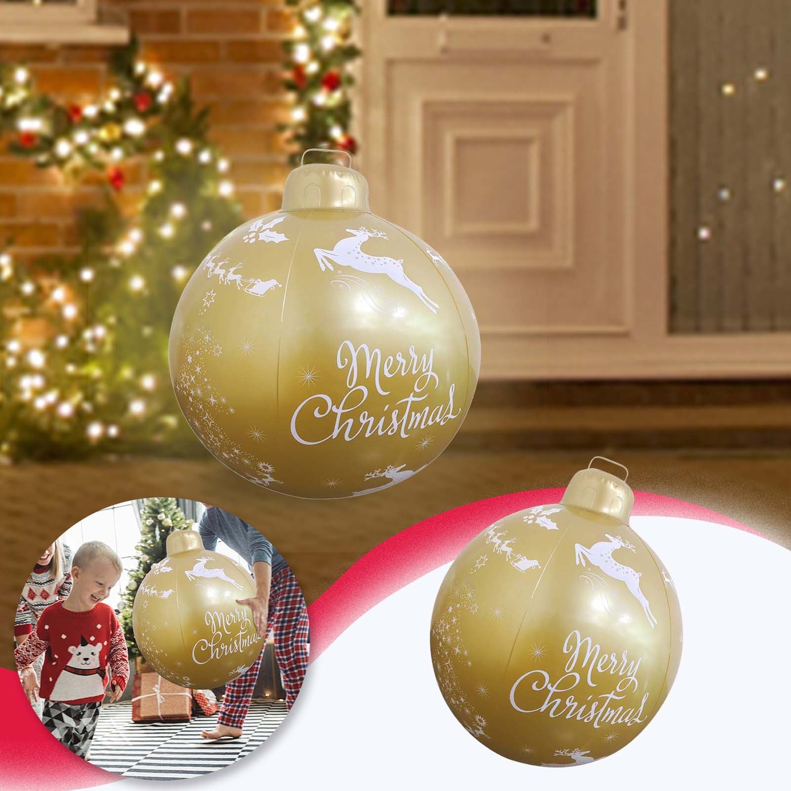 SDJMa Outdoor Christmas Inflatable Ball Christmas Decorations Yard ...