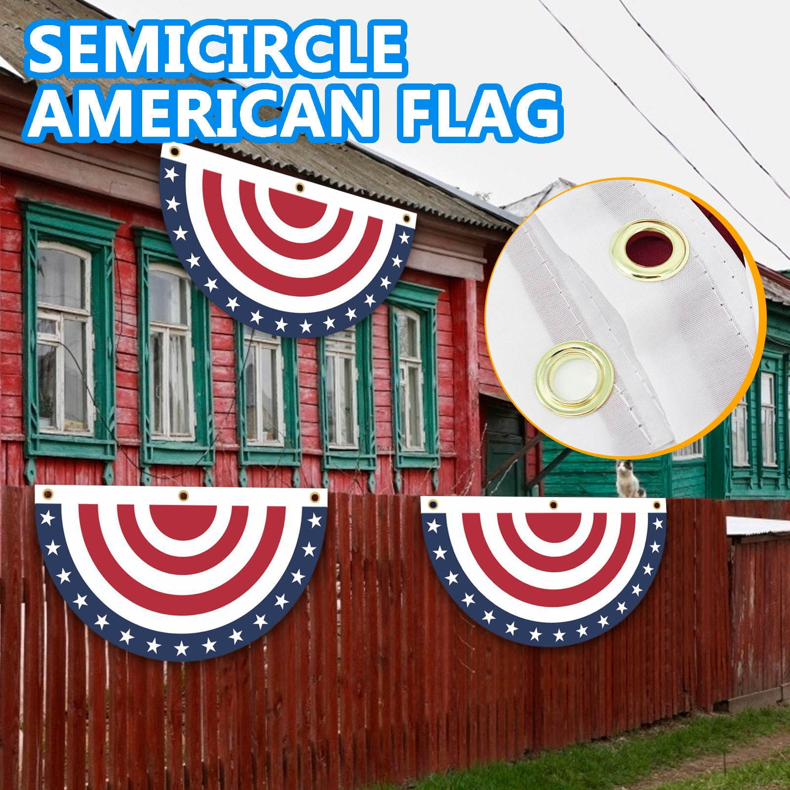 SDJMa Patriotic Decorations, 4th of July Pleated Fan Flags American US ...