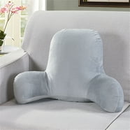 Mainstays Micro Mink Plush Backrest Lounger Pillow, Rich Black Poly ...
