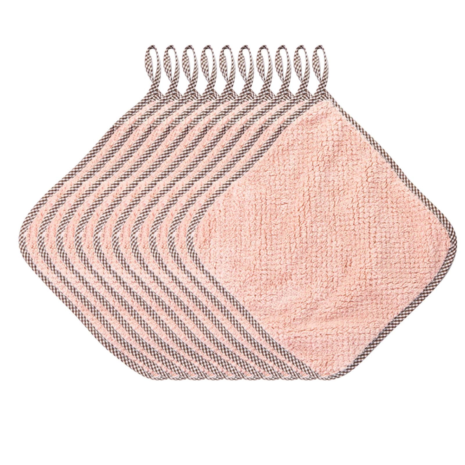 SDJMa Polyester Dishcloths & Cleaning Cloths 10pk, Scrub-Non-Scratch ...