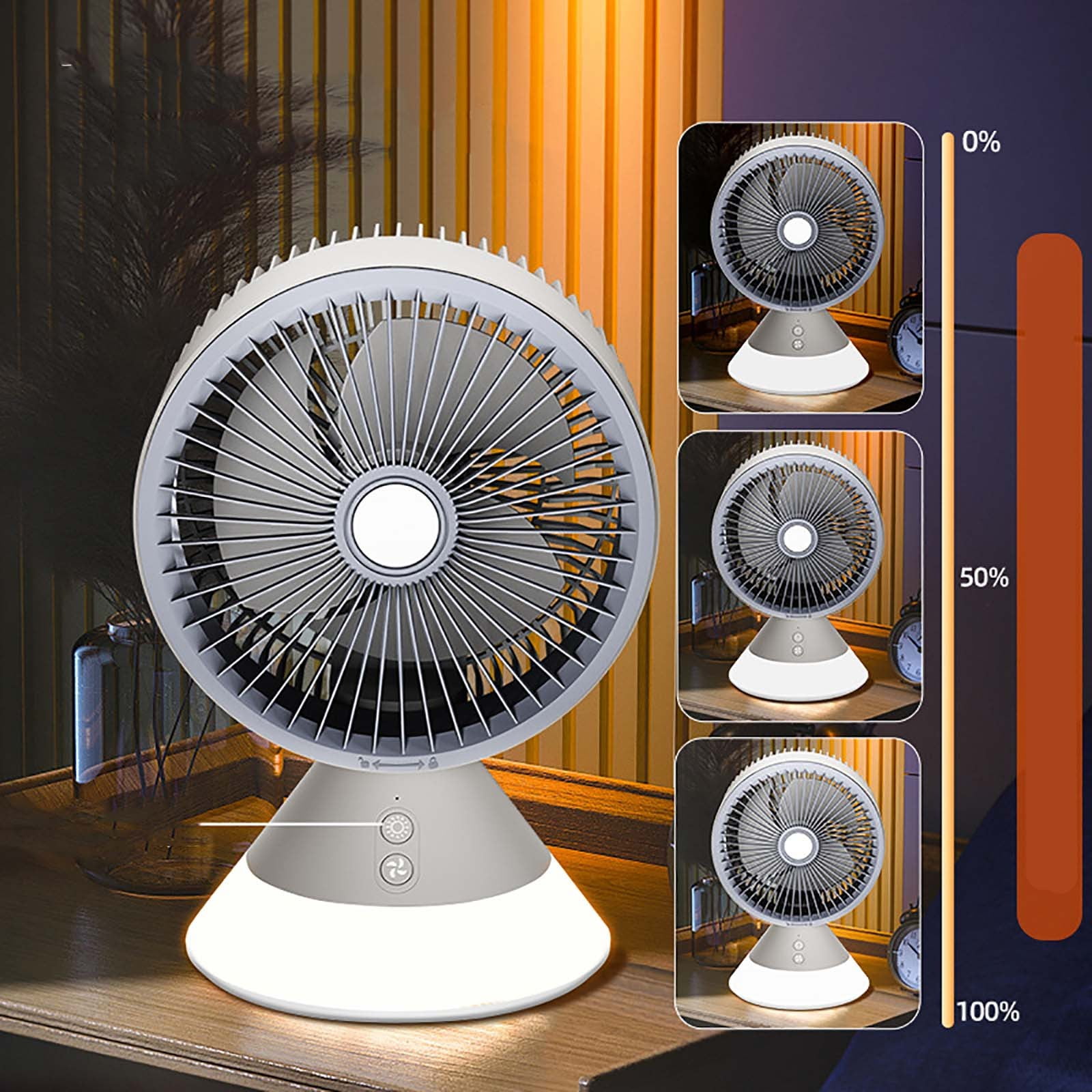 SDJMa Portable Desk Fan, 10.8 Inch Small Table Fan with 3 Wind Speeds ...