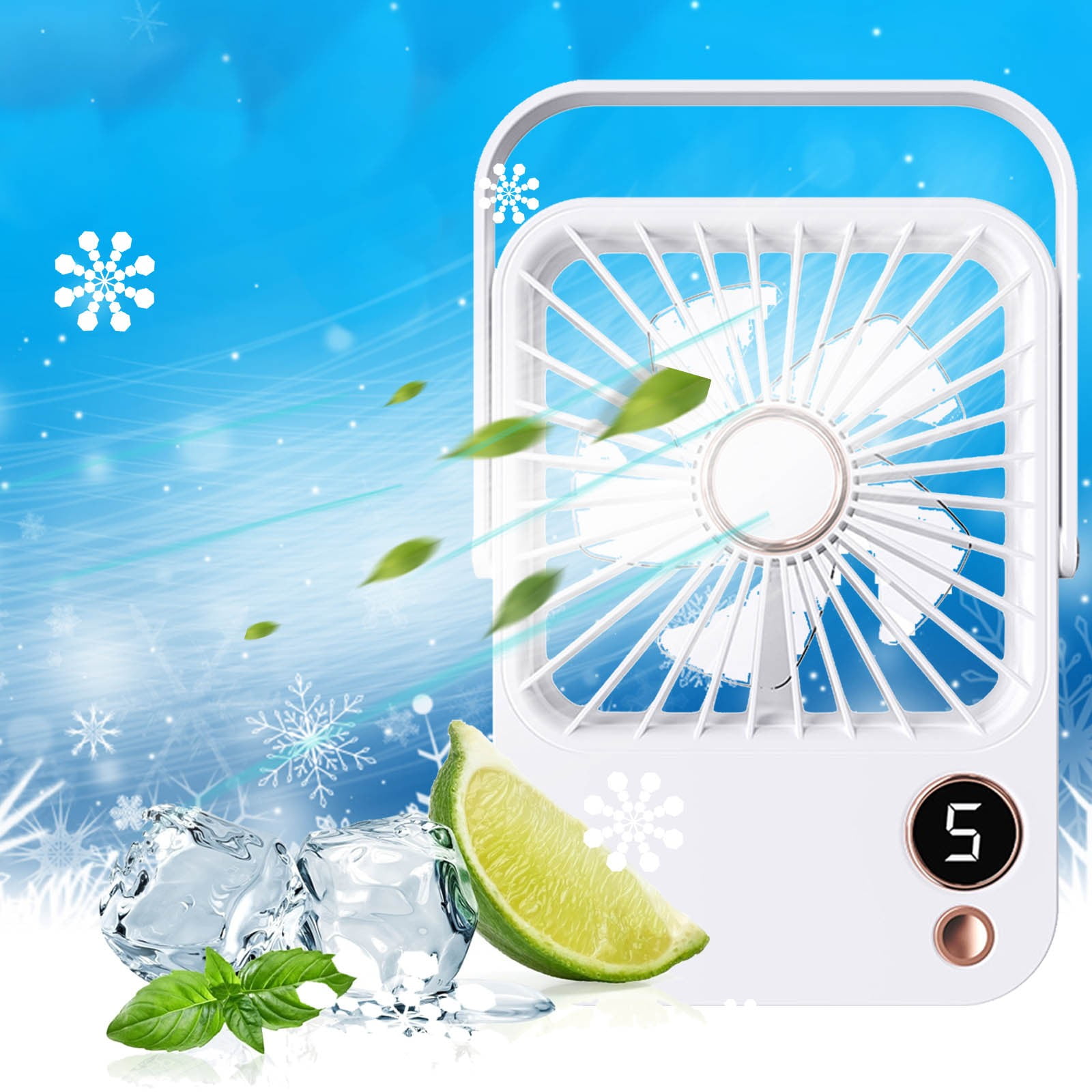 SDJMa Portable Desk Fan, 6.1 Inch Small Folding Table Fan with 180 ...