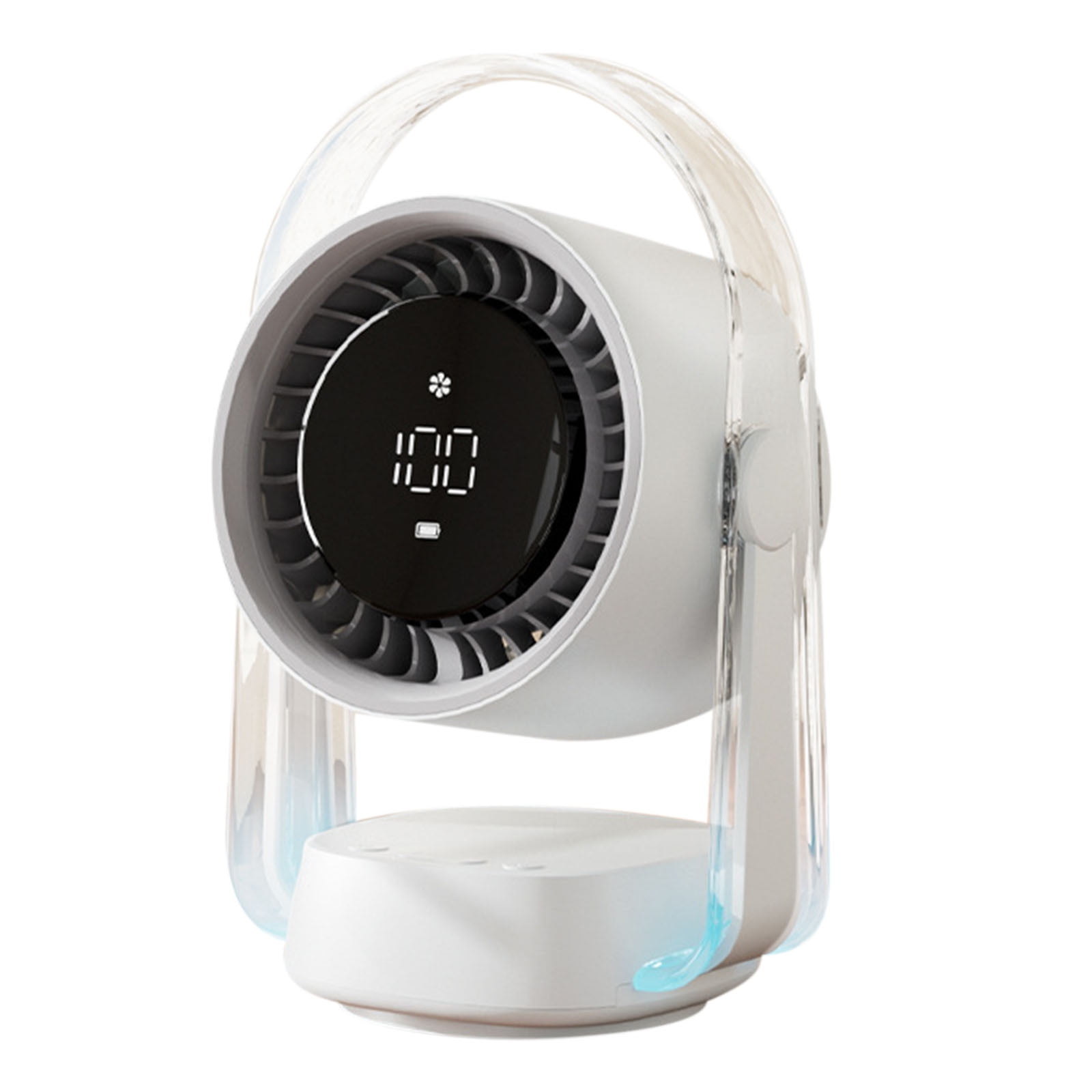 SDJMa Portable Desk Fan, 8.7 Inch 60° Oscillating LED Display Small ...