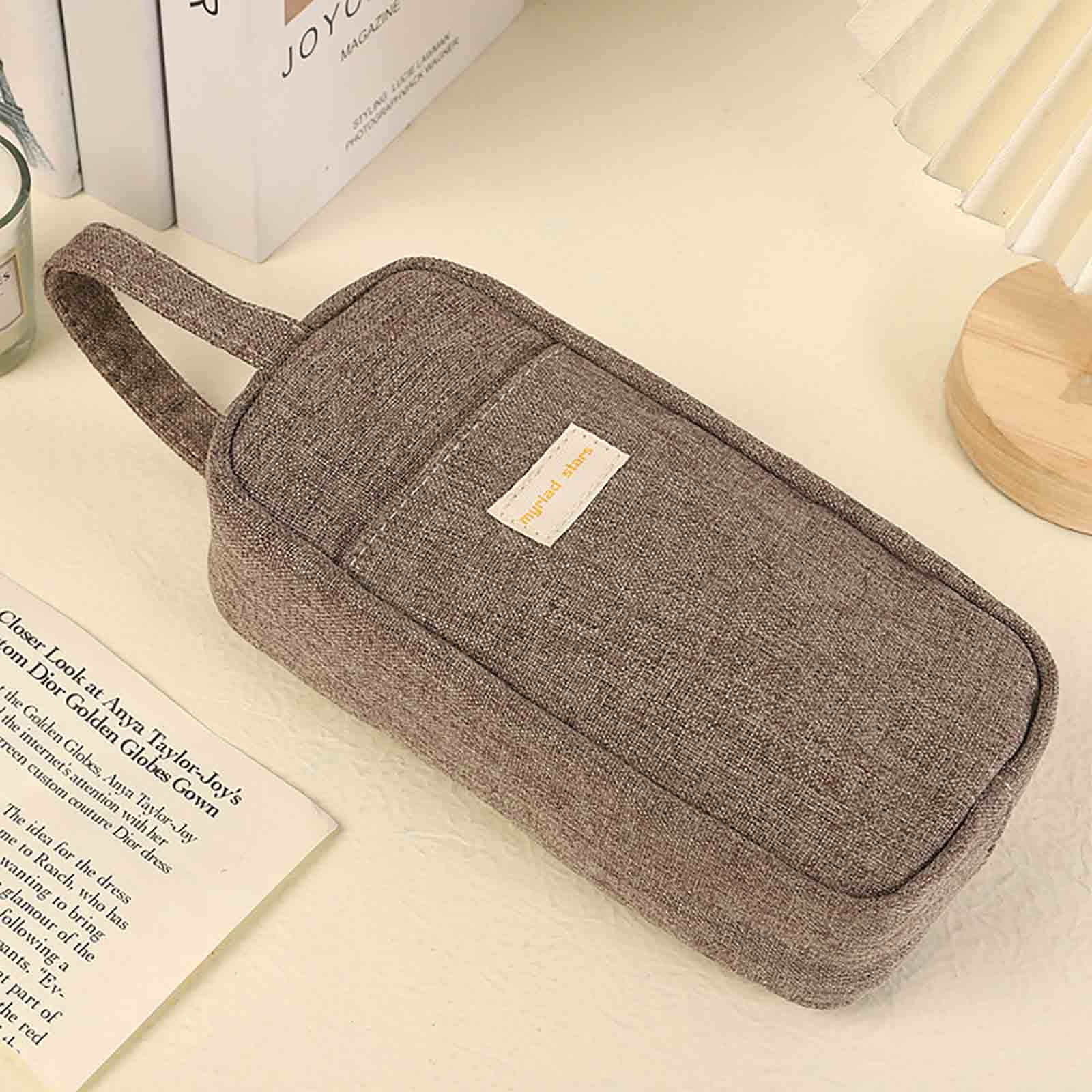 SDJMa Portable Large Capacity Pencil Case with Handle, Zipper Pencil ...