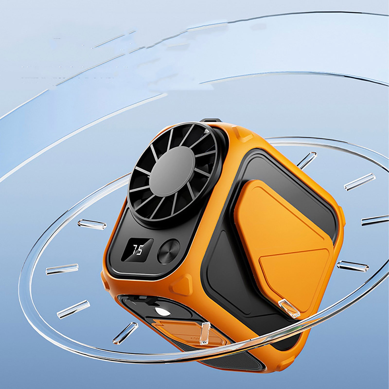 SDJMa Portable Waist Fan, Clip on Fan with 100 Wind Speeds, Flashlight ...