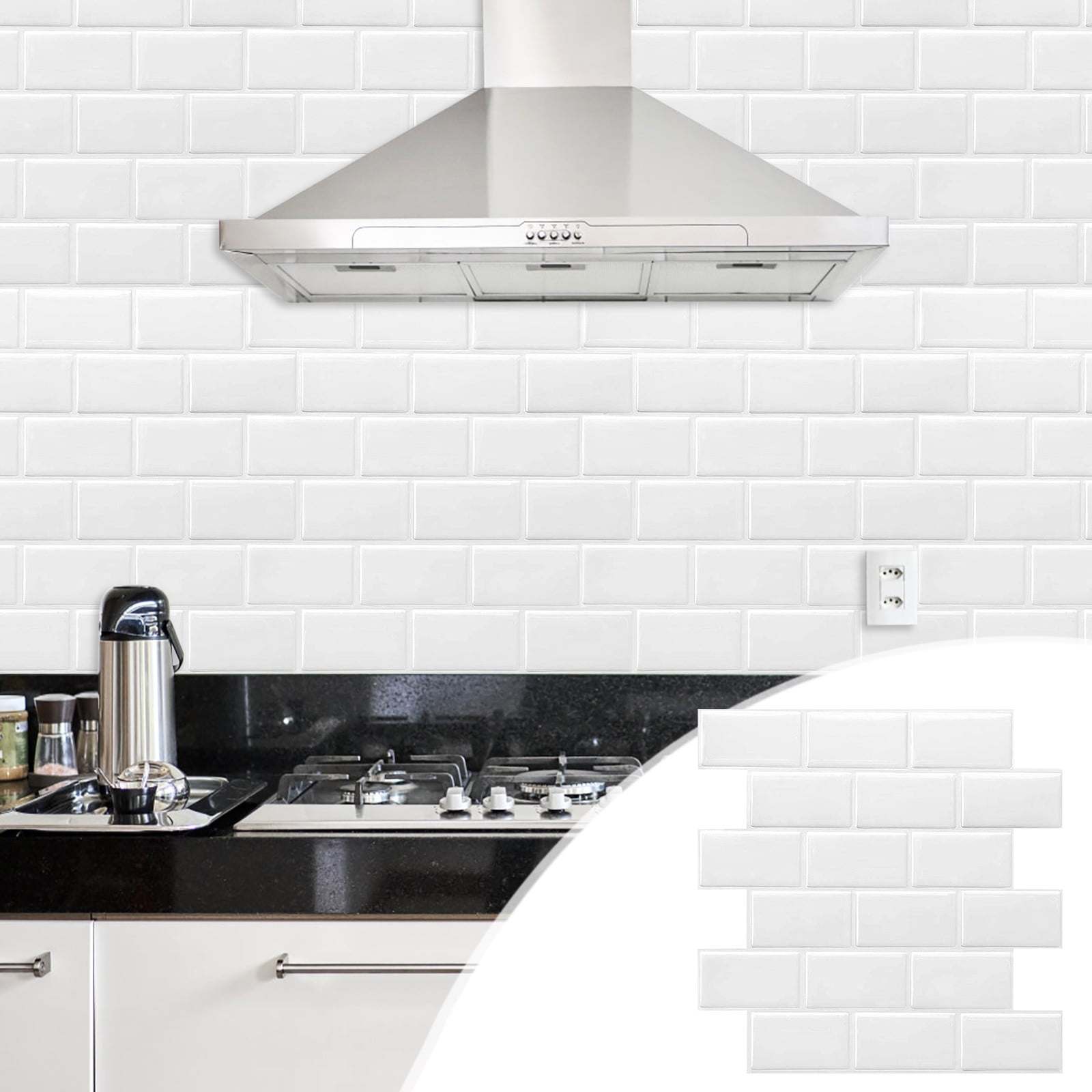 SDJMa Premium Peel and Stick Kitchen Backsplash Tile Stickers Self ...
