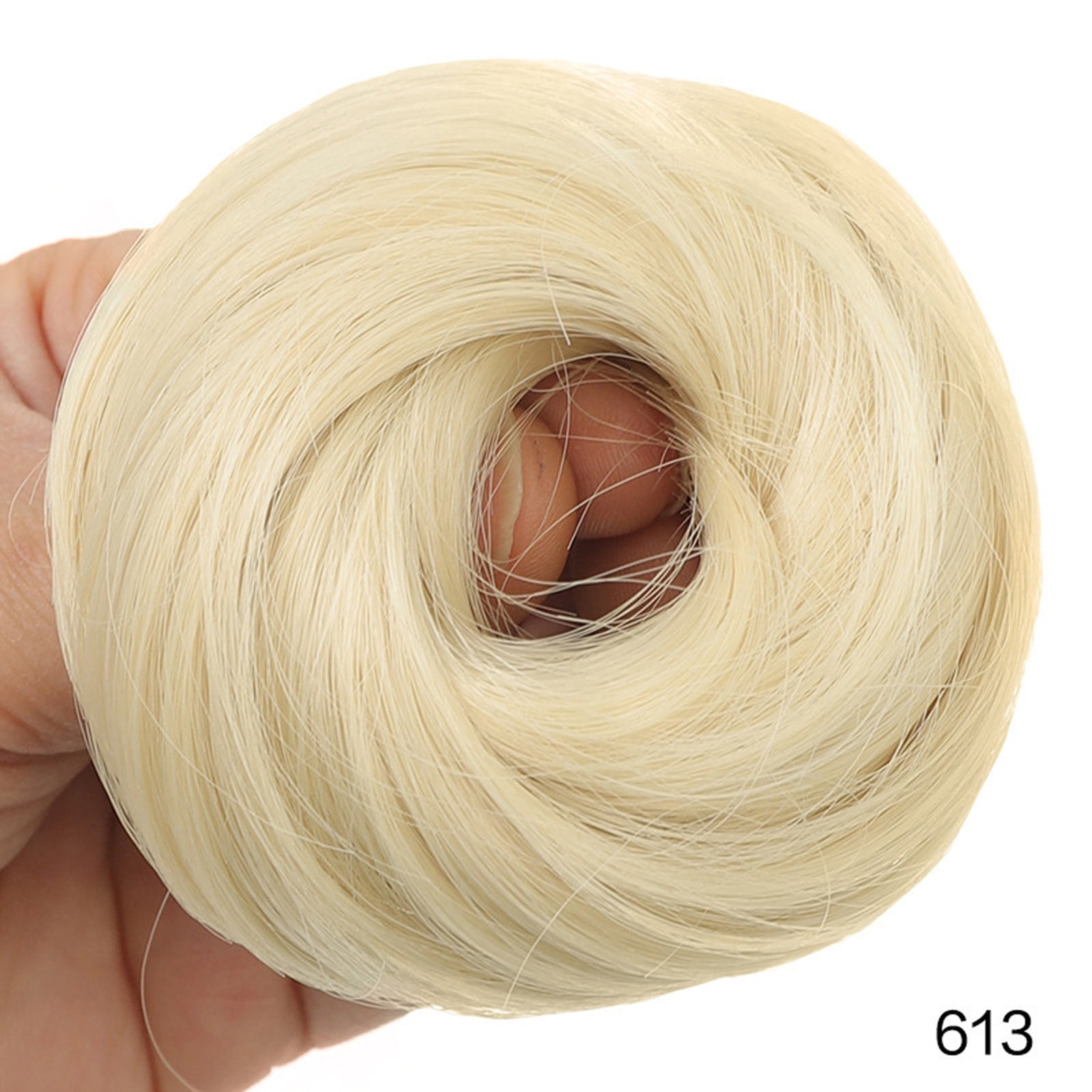 SDJMa Real Hair Messy Bun, Elastic Chignon Donut, Natural Curly Updo ...