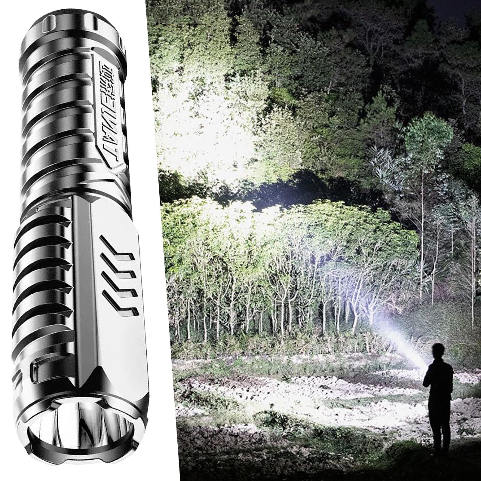 SDJMa Rechargeable Pocket Flashlight High Lumens, Super Bright LED ...