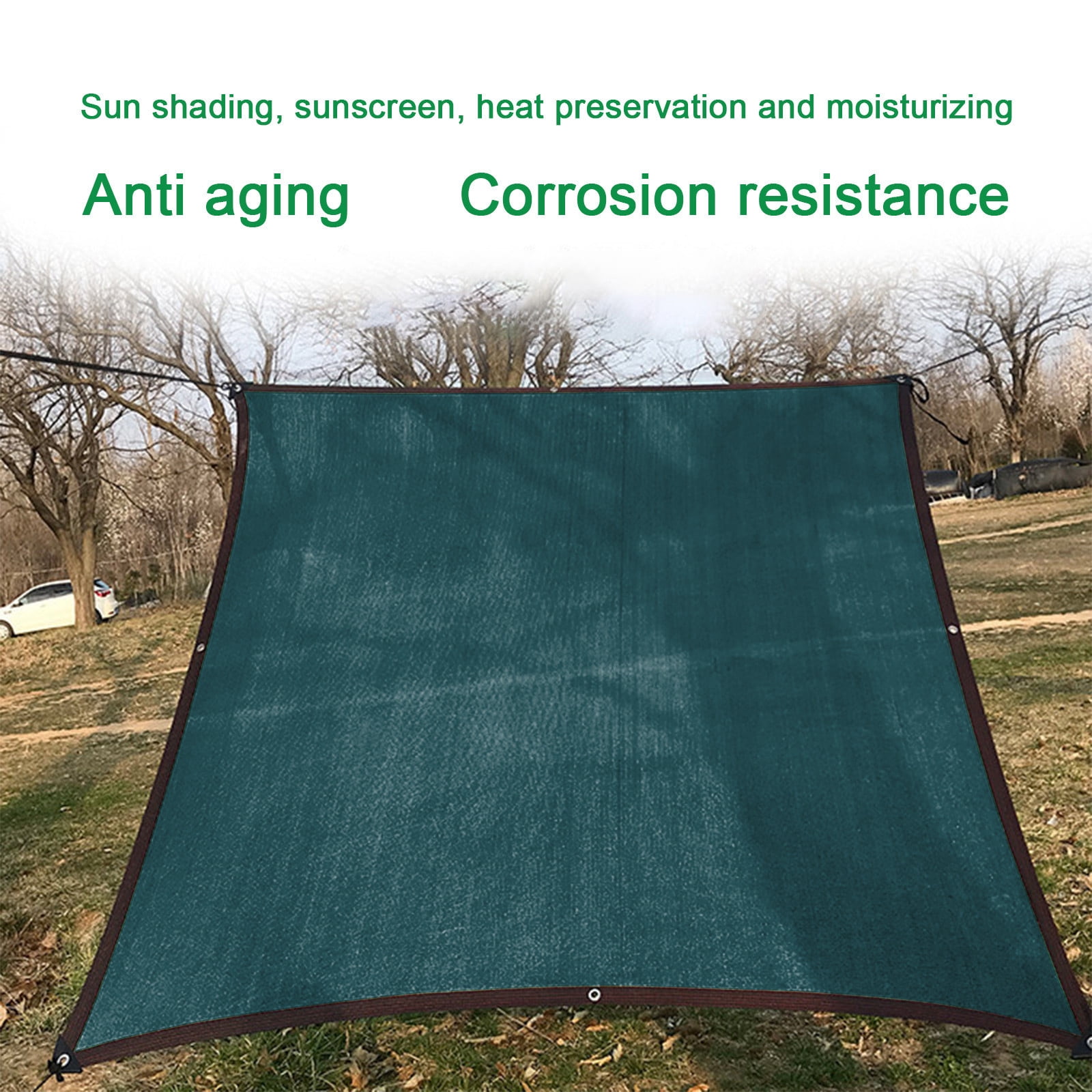 SDJMa Rectangle Sun Shade Sail Canopy Awning Fabric Cloth Screen - UV ...