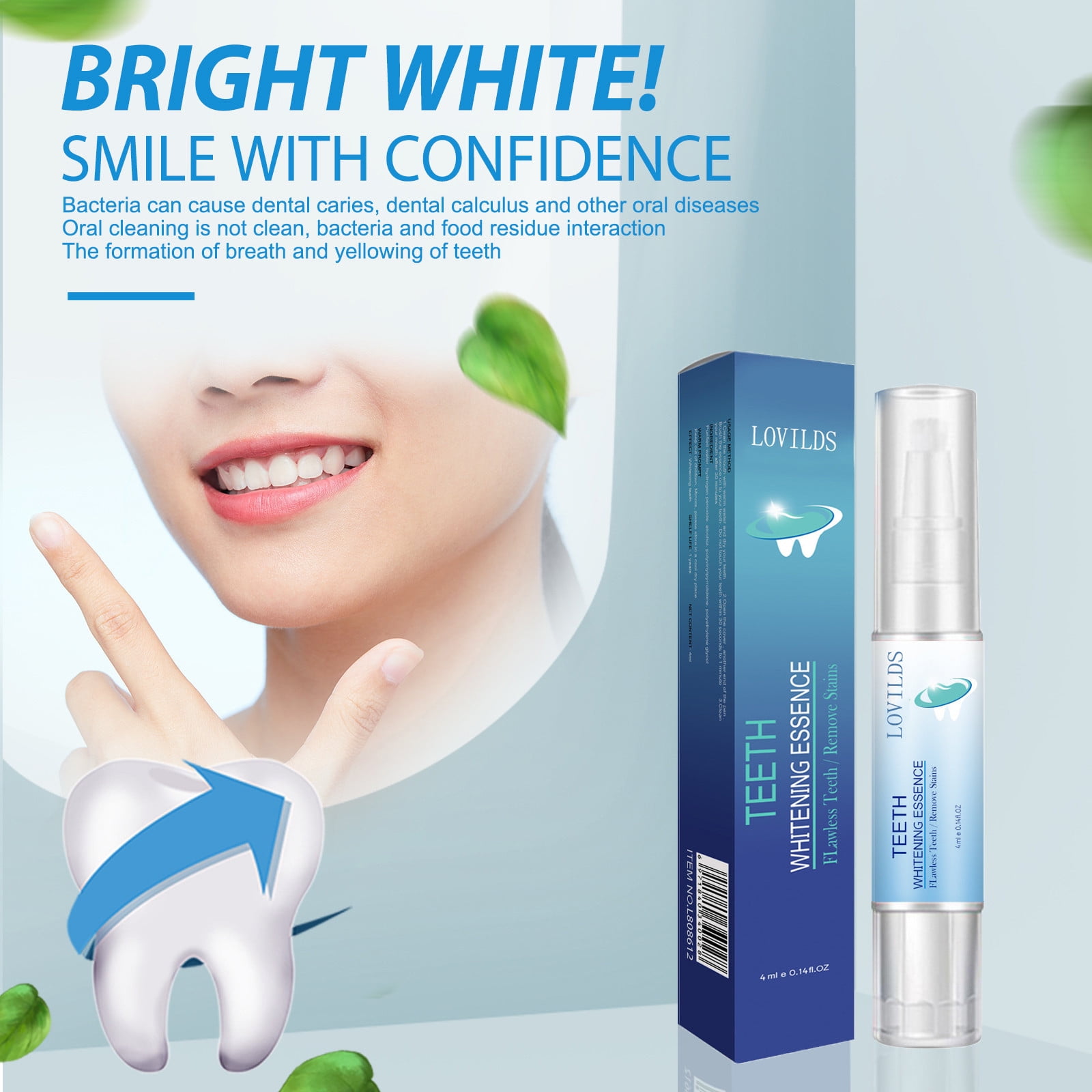 SDJMa Rotary Bright Teeth Whitening Pen for Gum Health - No Sensitivity ...