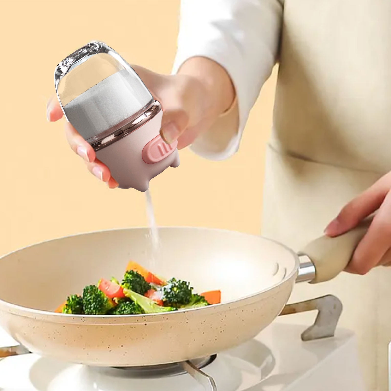 SDJMa Salt and Pepper Shakers Set,Spice Dispenser with Adjustable Pour ...