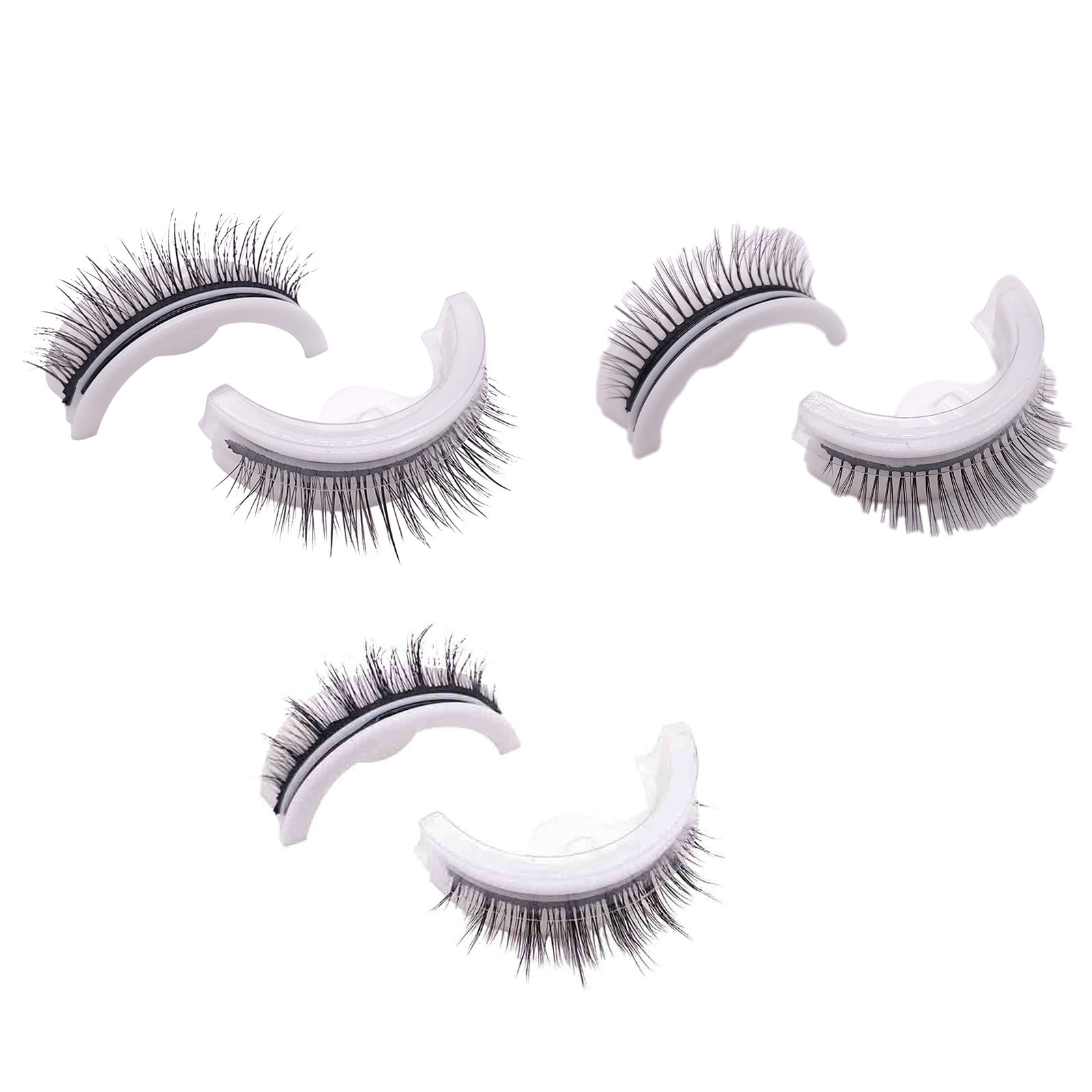 SDJMa Self Adhesive Eyelashes, 3 Pairs Reusable Adhesive Eyelashes ...