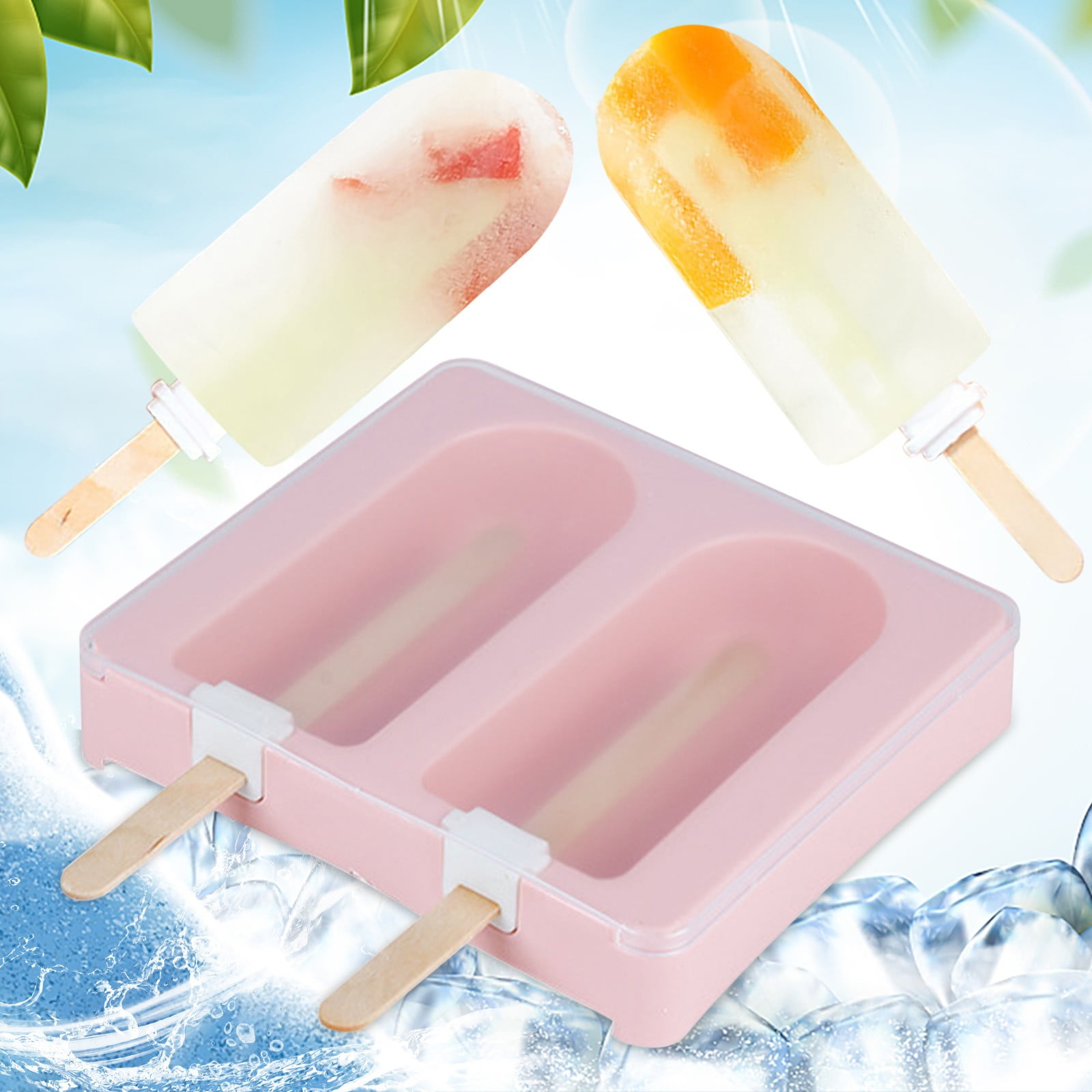 SDJMa Silicone Popsicle Molds 2 Cavities Large Cakesicles Silicone ...