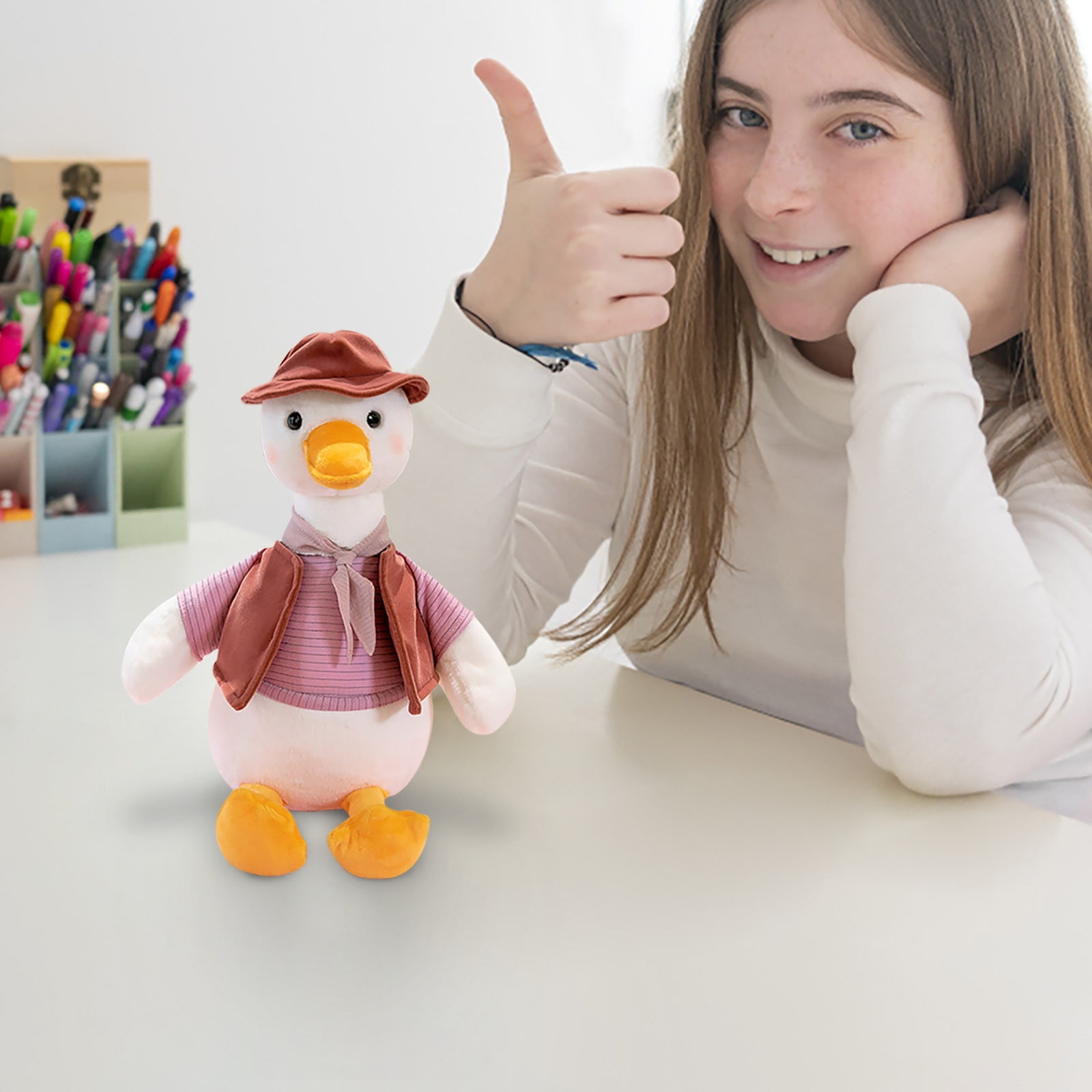 SDJMa Soft Duck Plush Doll, Cute Duck Stuffed Animal Plush Toy ...