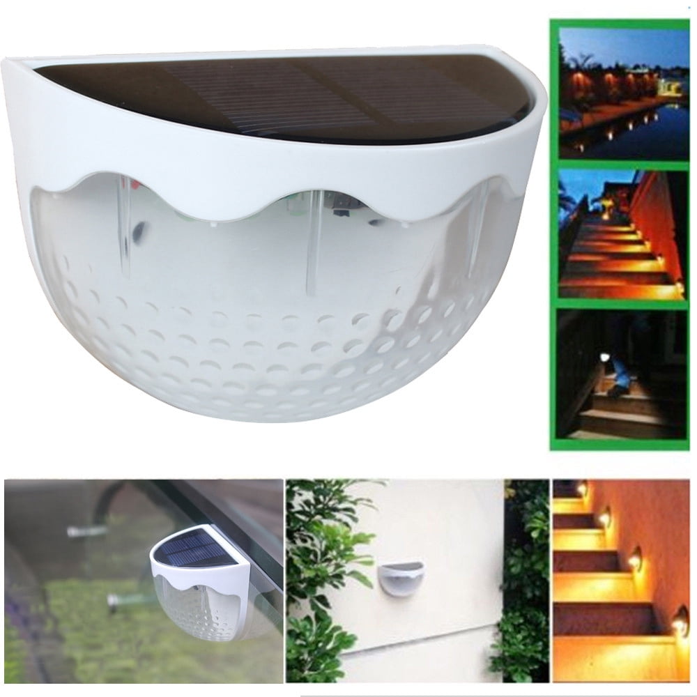 SDJMa Solar Outdoor Lights, LED Fence Lights Outdoor Waterproof Post ...
