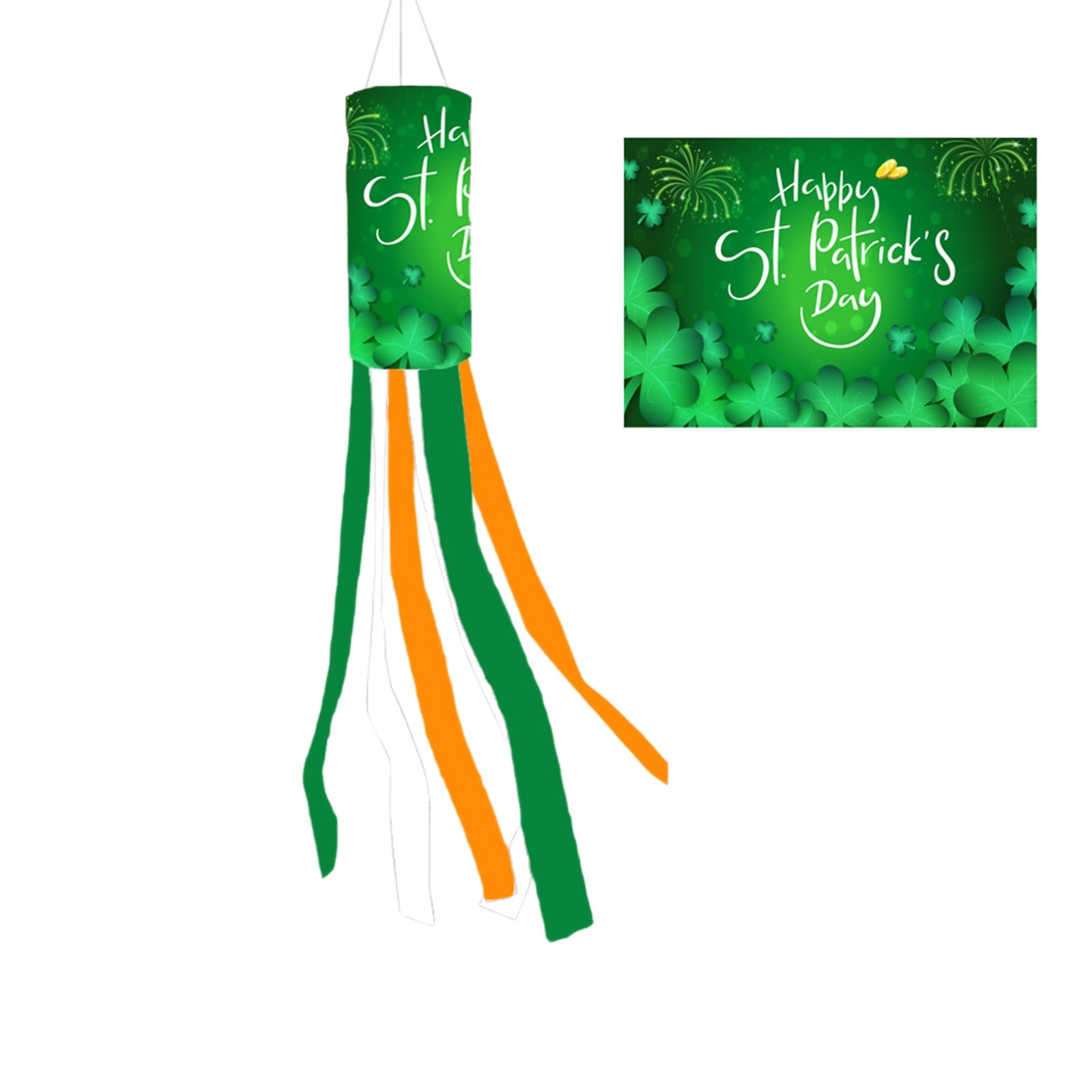 SDJMa St Patricks Day Decorations Windsock Flags Shamrocks Happy St ...