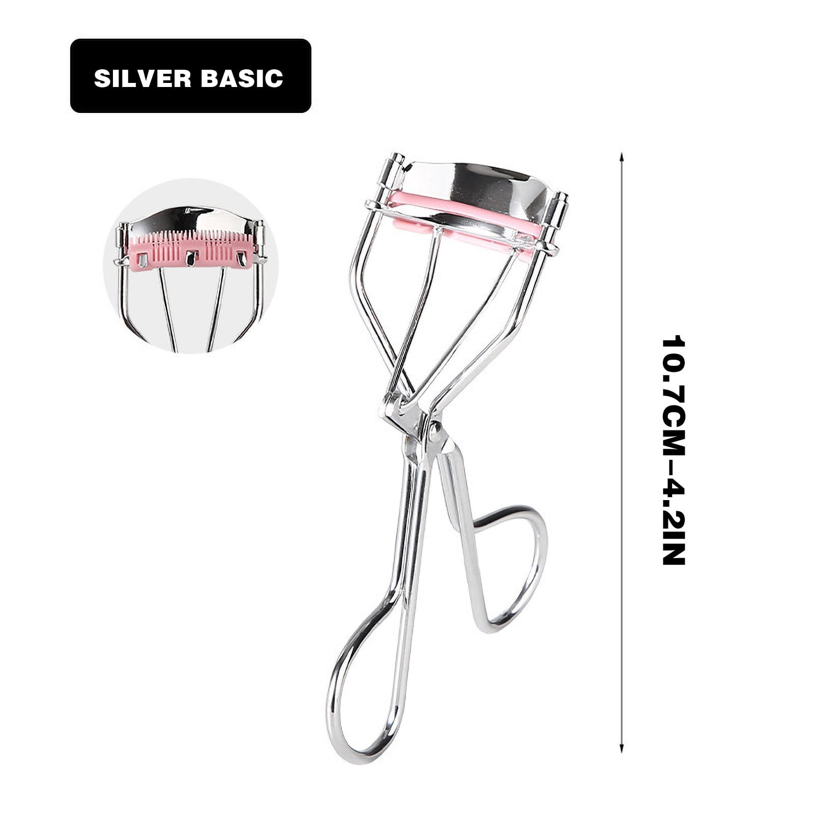 SDJMa Stainless Steel Eyelash Curler with Built-in Comb Pinch,Pain-Free ...