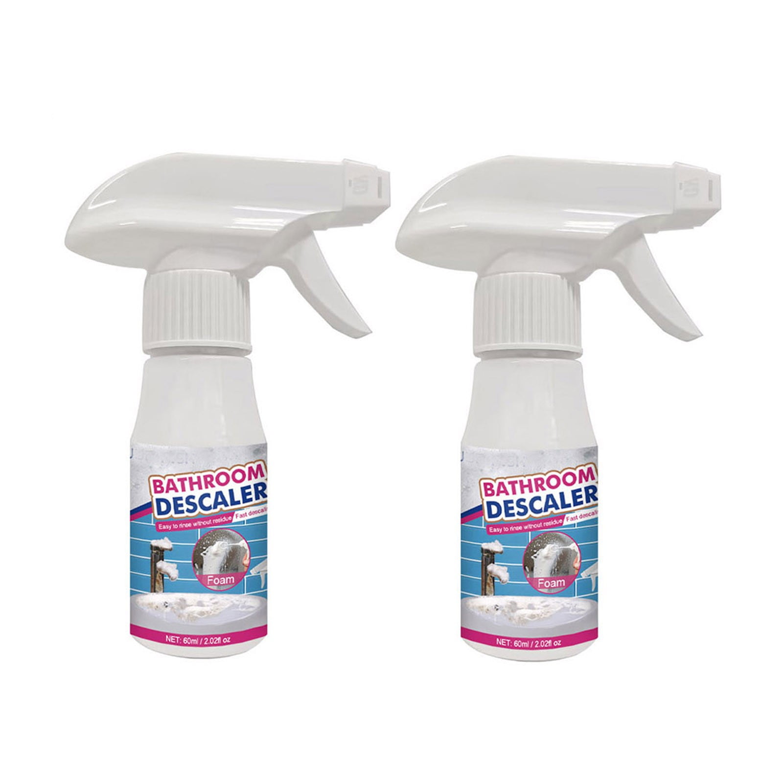 SDJMa Streak-Free Bathroom Cleaner Spray, Powerful Descaler for Tiles ...