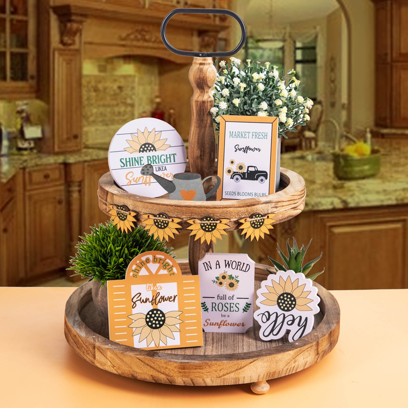 SDJMa Sunflower Decor - Farmhouse Sunflower Decorations - Rustic ...