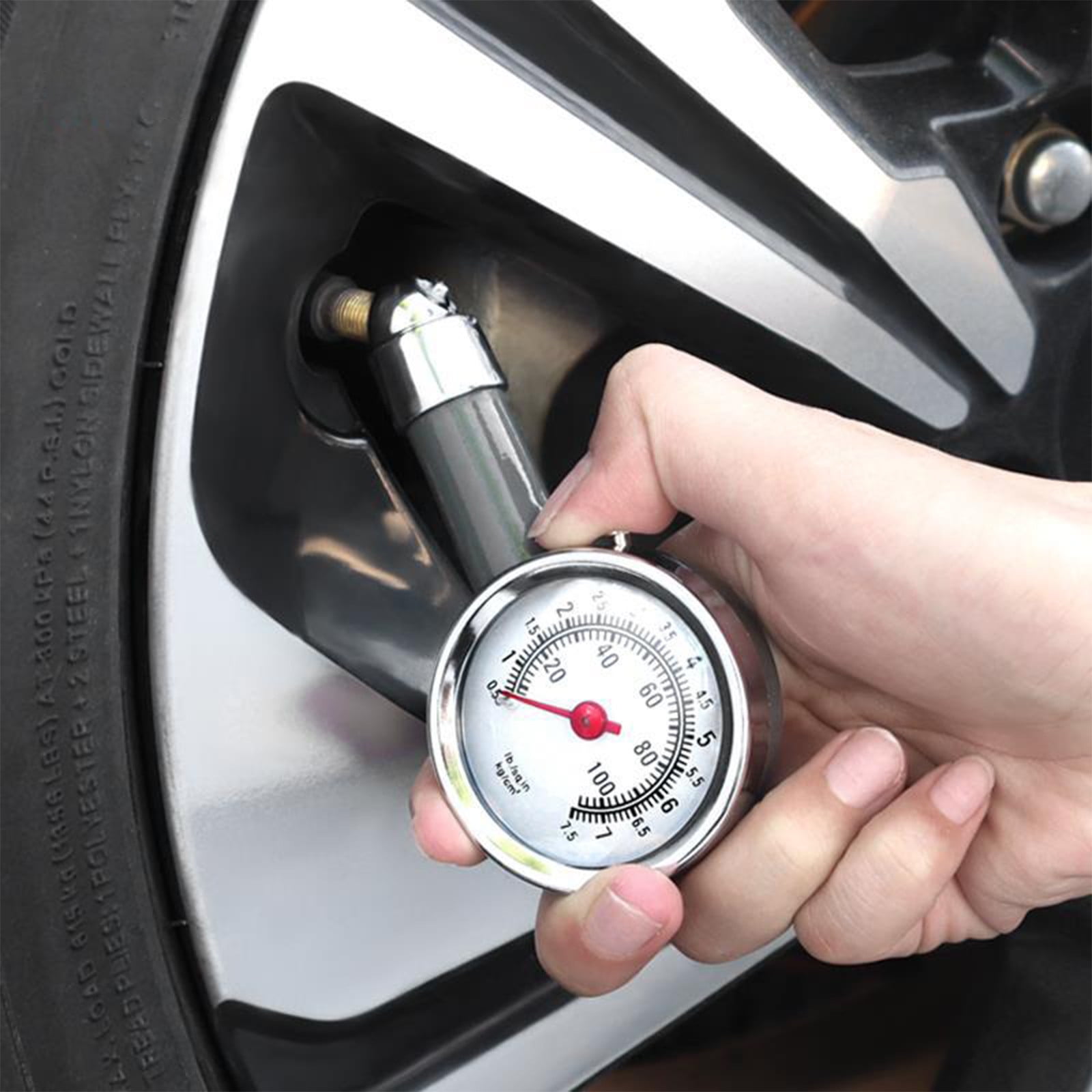 SDJMa Tire Pressure Gauge - (0-100 PSI) Heavy Duty With Large 2.7 Inch ...
