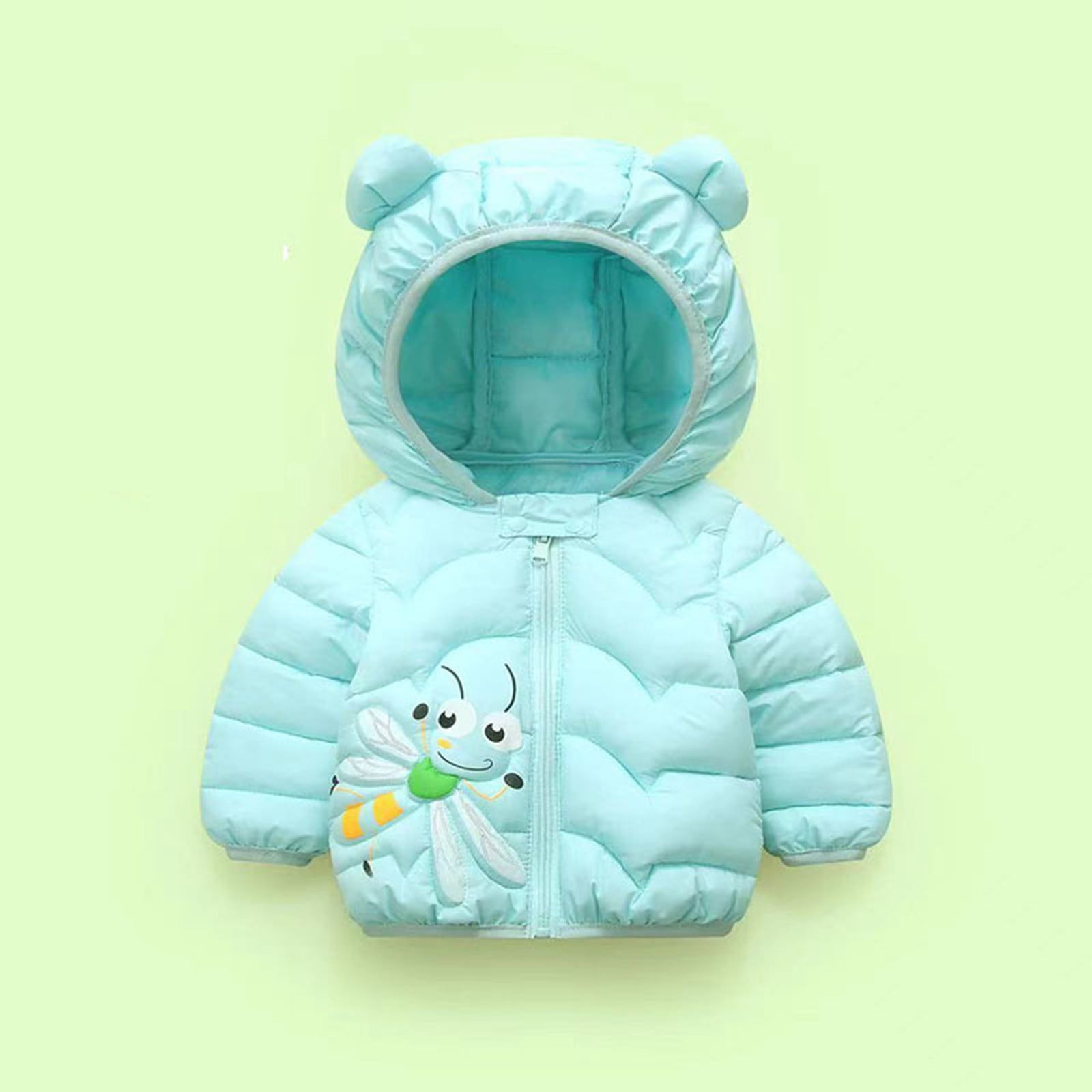 SDJMa Toddler Baby Girls Coat Cute Cartoon Dragonfly Windproof Jacket ...