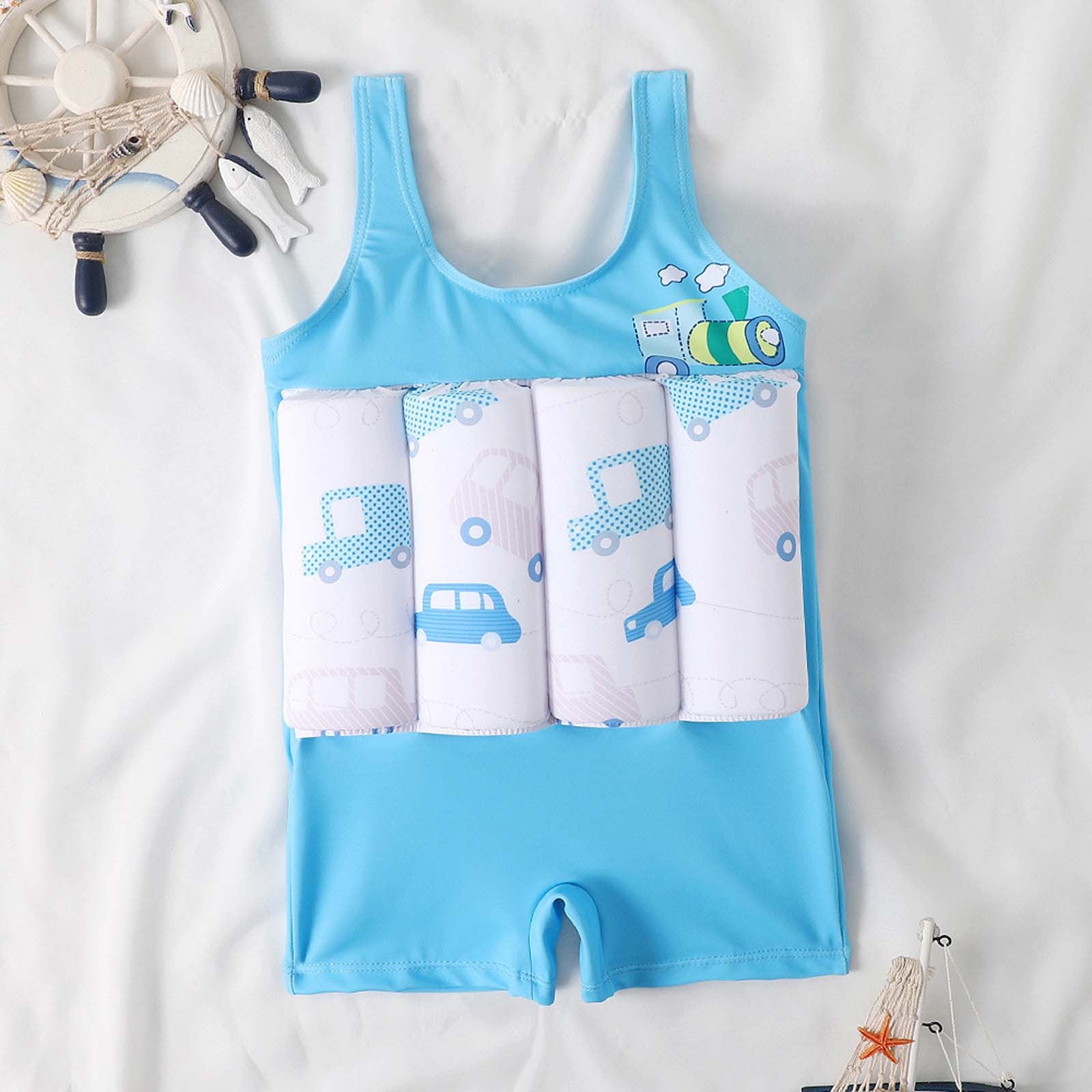 SDJMa Toddler Swimsuit with Removable Buoyancy Summer Kids Floating ...