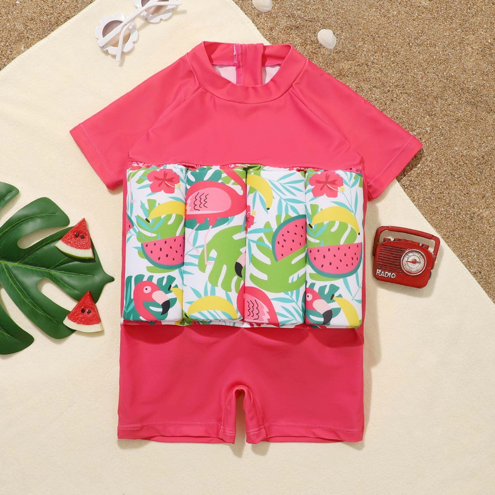 SDJMa Toddler Swimsuit with Removable Buoyancy Summer Kids Floating ...