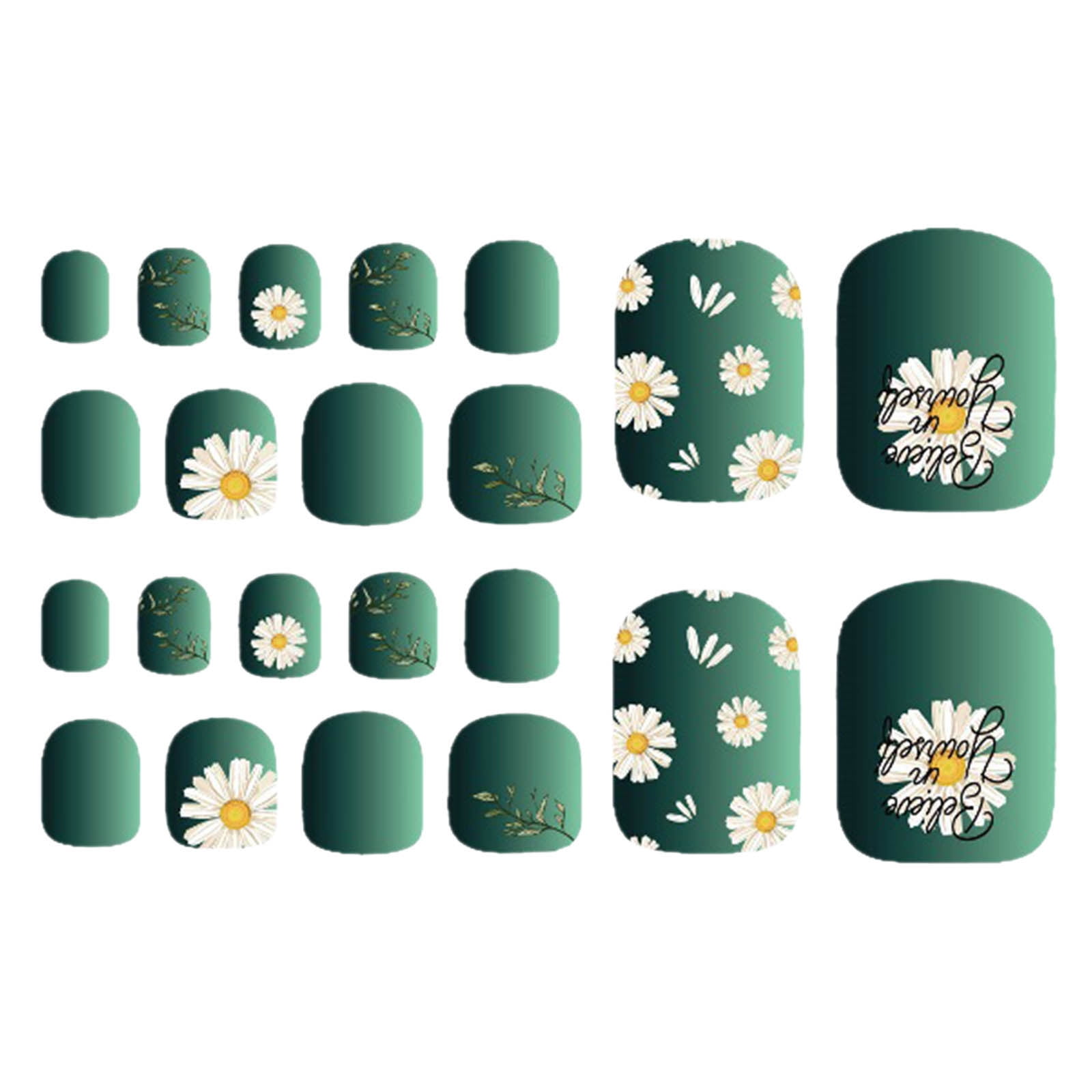 SDJMa Toe Nail Polish Stickers Colorful Summer Toenail Nail Polish ...