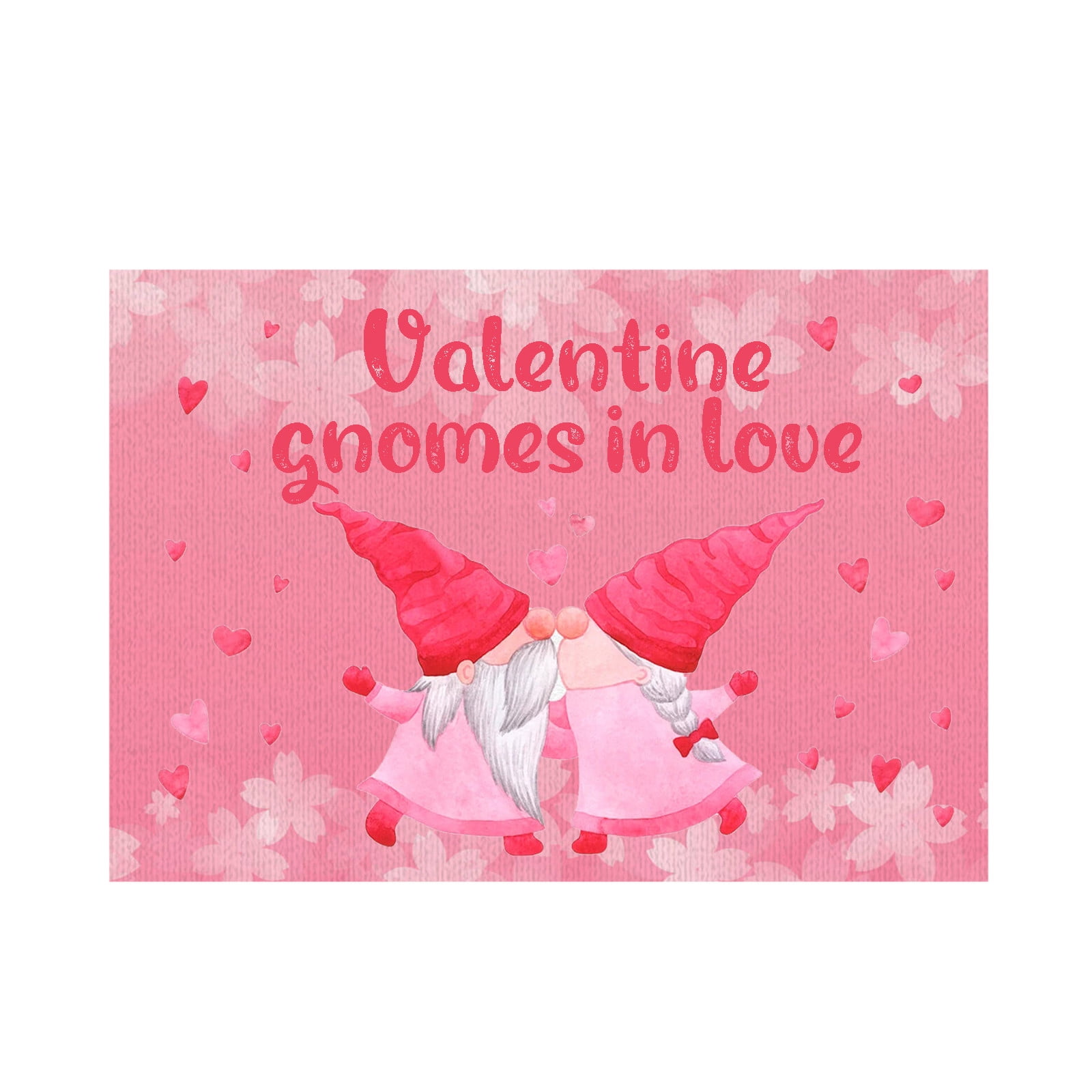 SDJMa Valentine's Day Doormat Gnome Pink Entrance Mat Valentine ...
