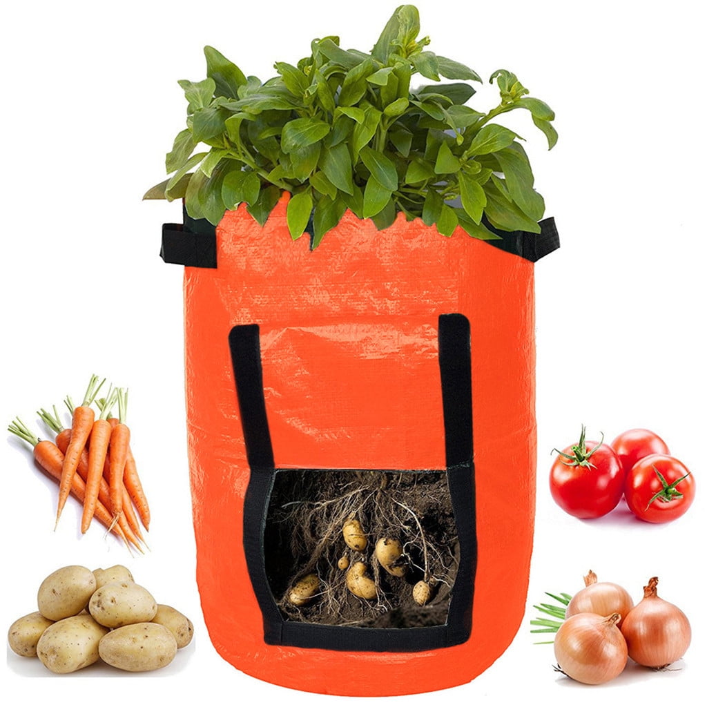 SDJMa Vegetable Grow Bags with Access Flap and Handles, Suitable for ...