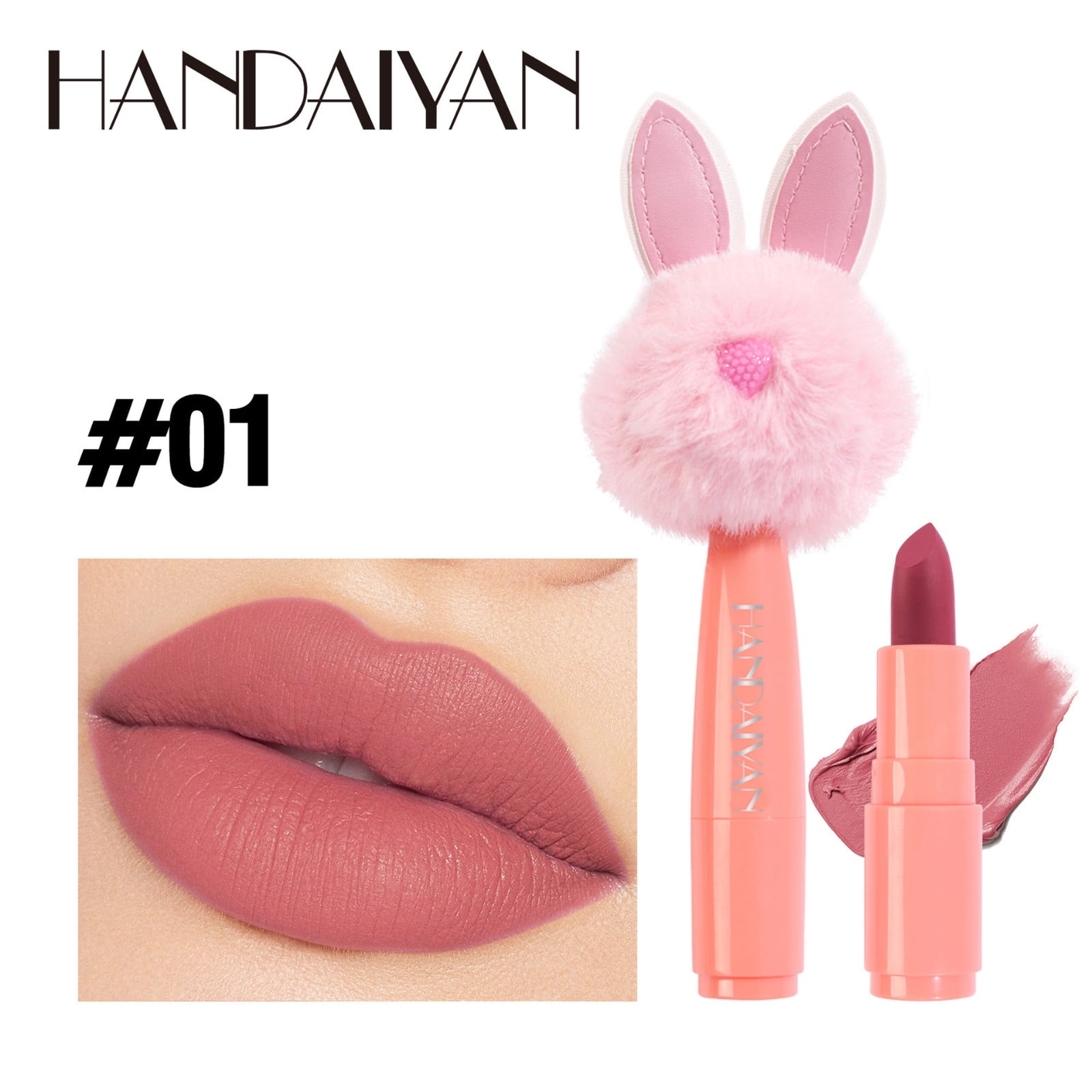 SDJMa Velvet Matte Lipstick with Rabbit Plush shell - Moisturizing ...